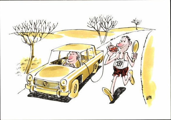 12 alte Ansichtskarte / Postkarte Sport frei, Karikaturen von Willy ... 12 alte Ansichtskarte / Postkarte Sport frei, Karikaturen von Willy ...