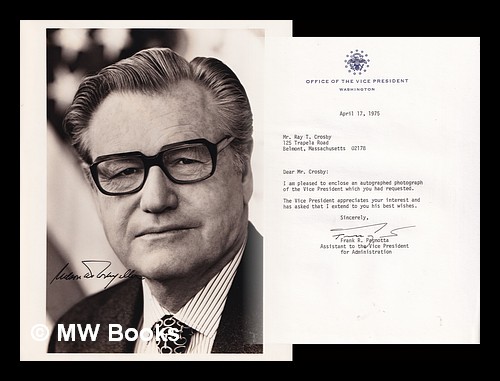 SIGNED black and white photograph of Nelson Rockafeller, Vice President ...