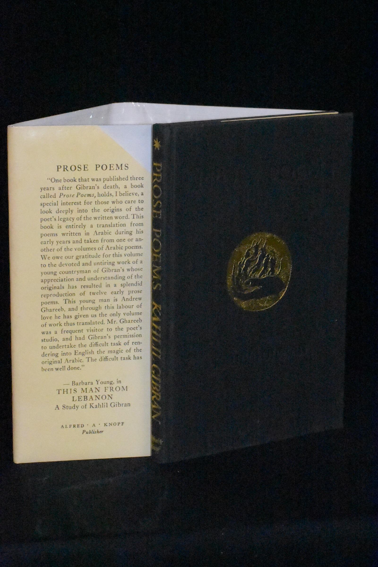 Prose Poems by Kahlil Gibran; Andrew Ghareeb, Translator: Near Fine ...