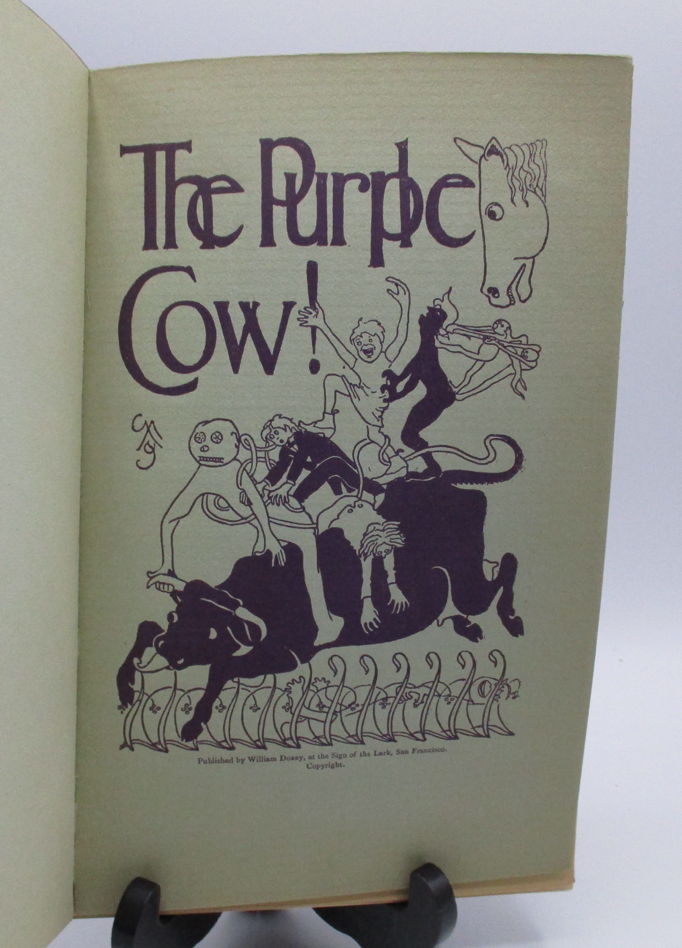 The Purple Cow! by Gelett Burgess: Hardcover 1st Edition | Open Boat ...