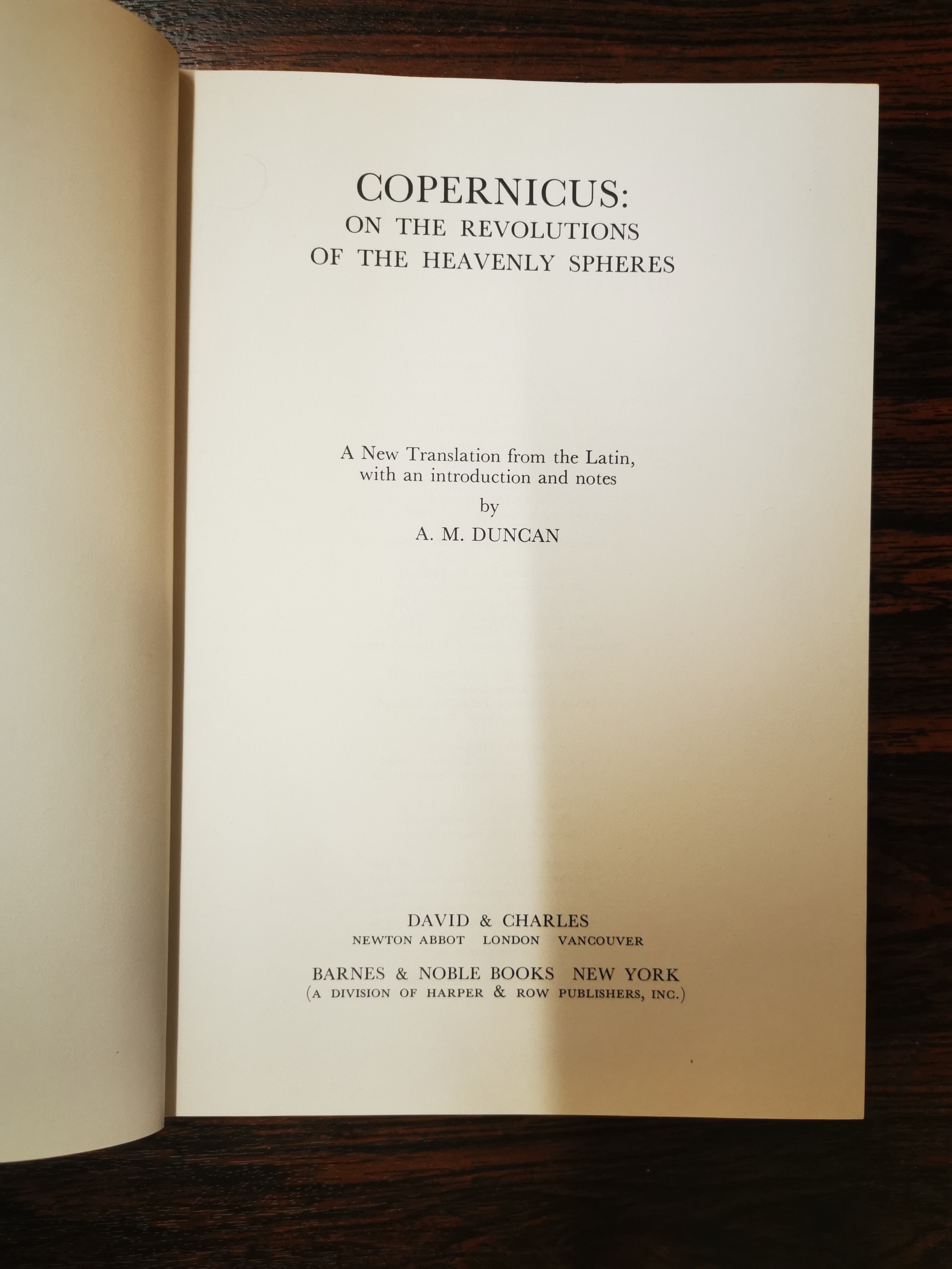 Copernicus: On The Revolutions of The Heavenly Spheres by A.M Duncan ...