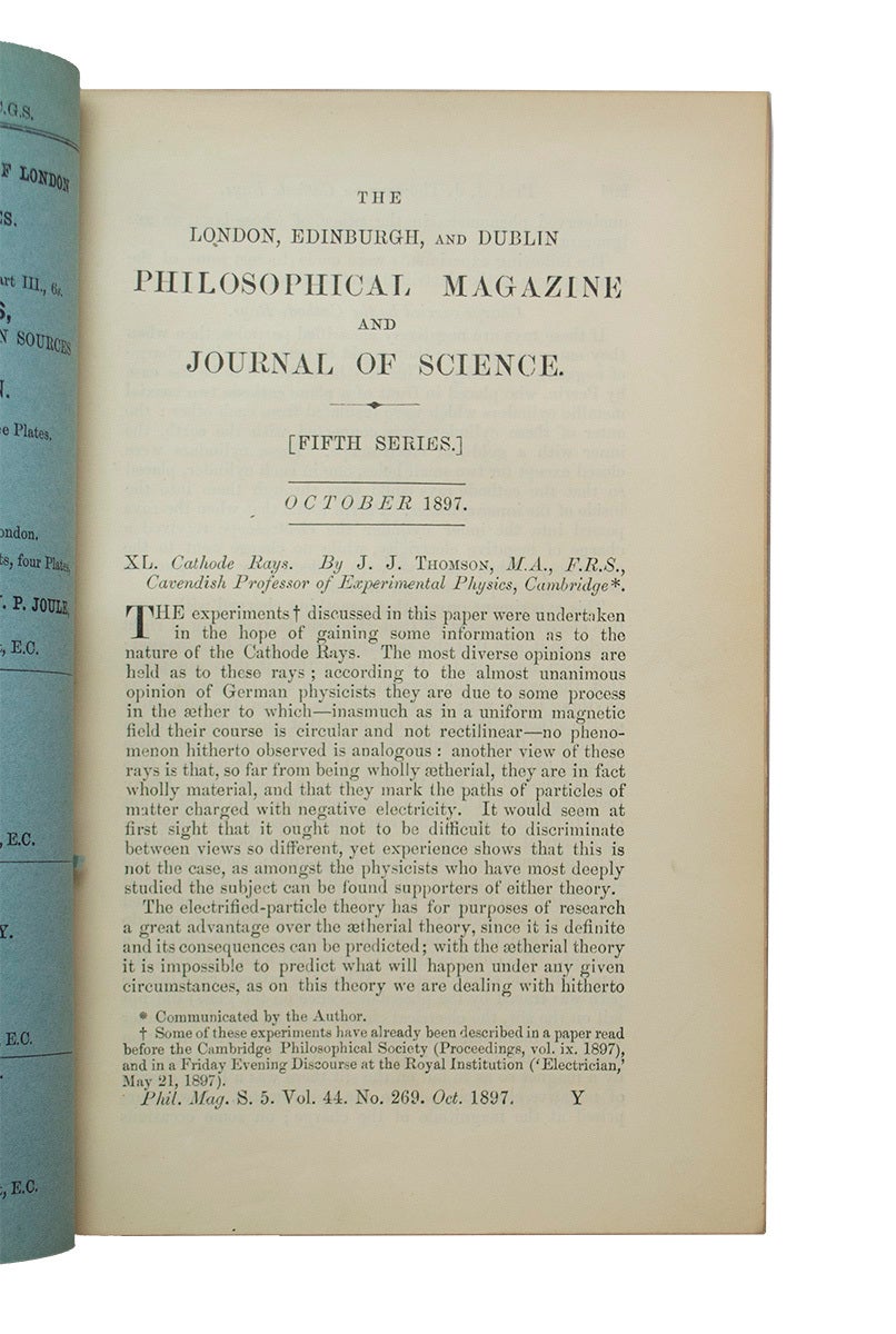 Cathode Rays in The London, Edinburgh, and Dublin Philosophical ...