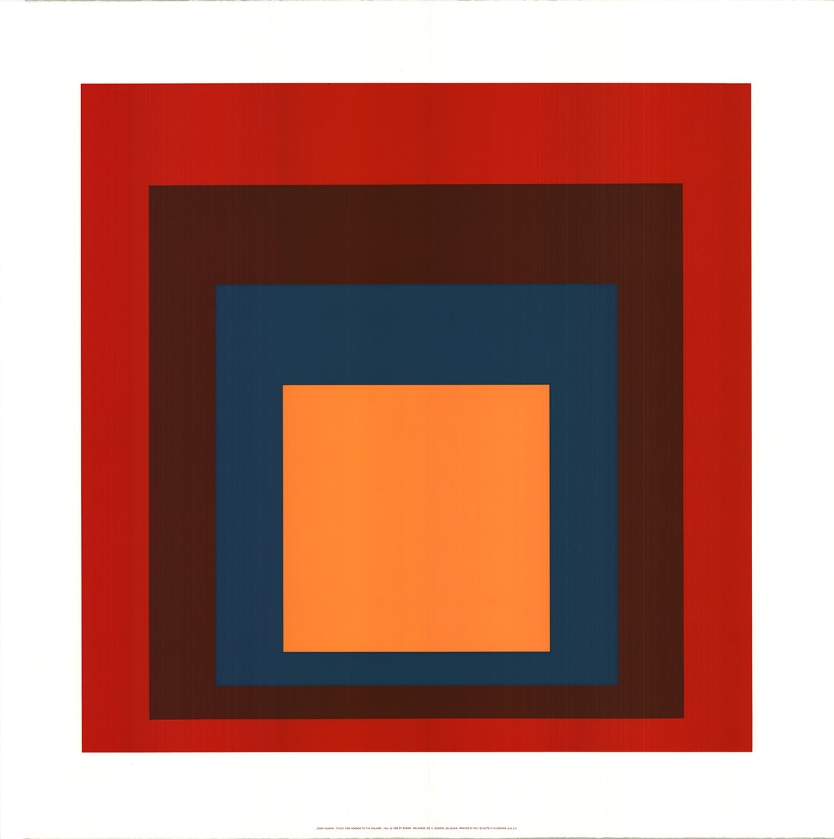 JOSEF ALBERS Study for Homage to the Square 39.25" x 39.25" Serigraph ...