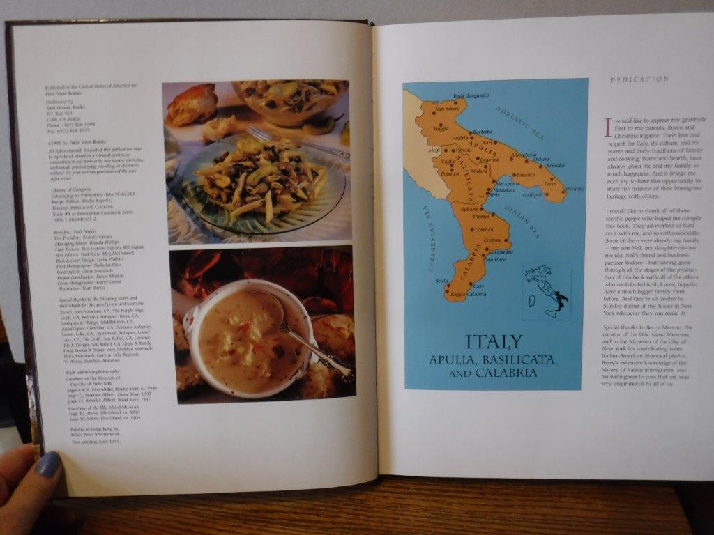 Italian Immigrant Cooking by Rigante, Elodia: Near Fine Hardcover (1995 ...