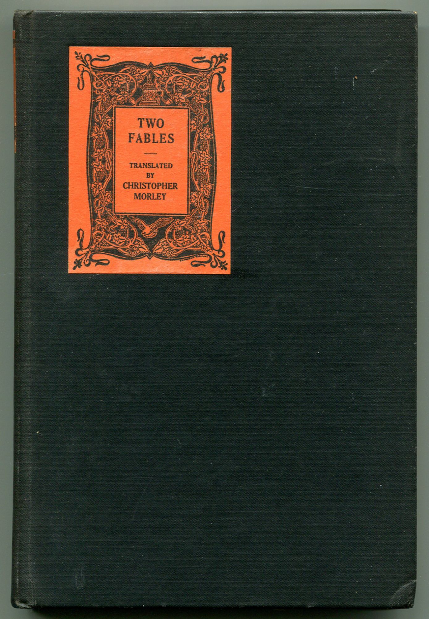 Two Fables by MORLEY, Christopher, translated by: Near Fine Hardcover ...