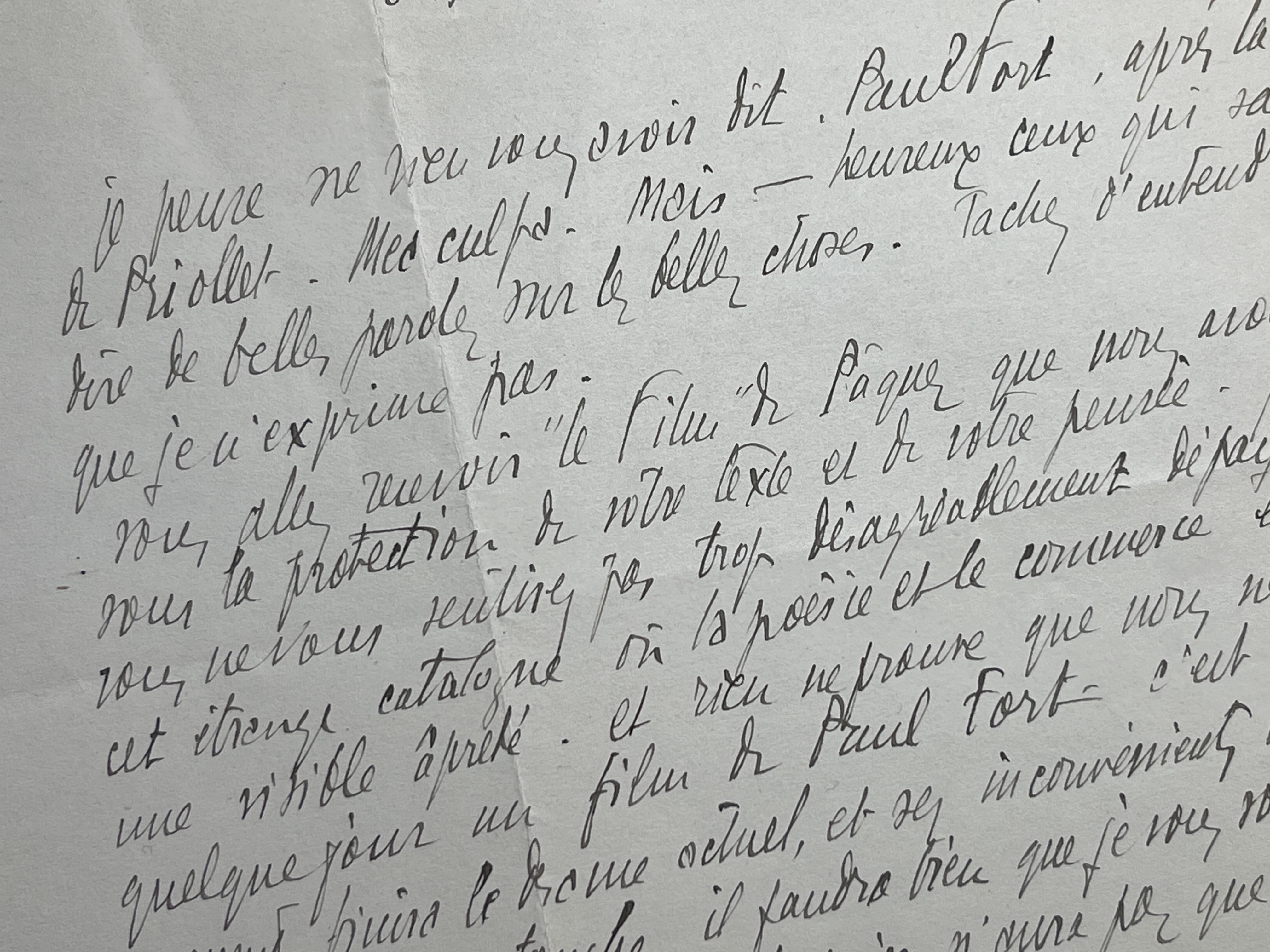 Lettre autographe signée au poète Paul Fort (1872-1960) by Louis Delluc ...