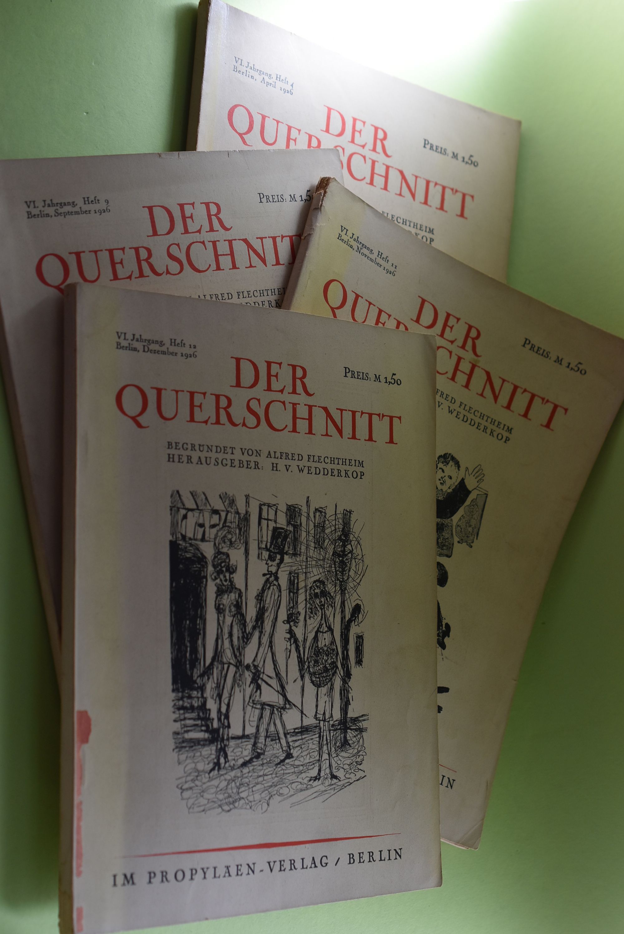 Der Querschnitt. 4 Hefte 1926 #4,9,11,12 von Flechtheim, Alfred ...