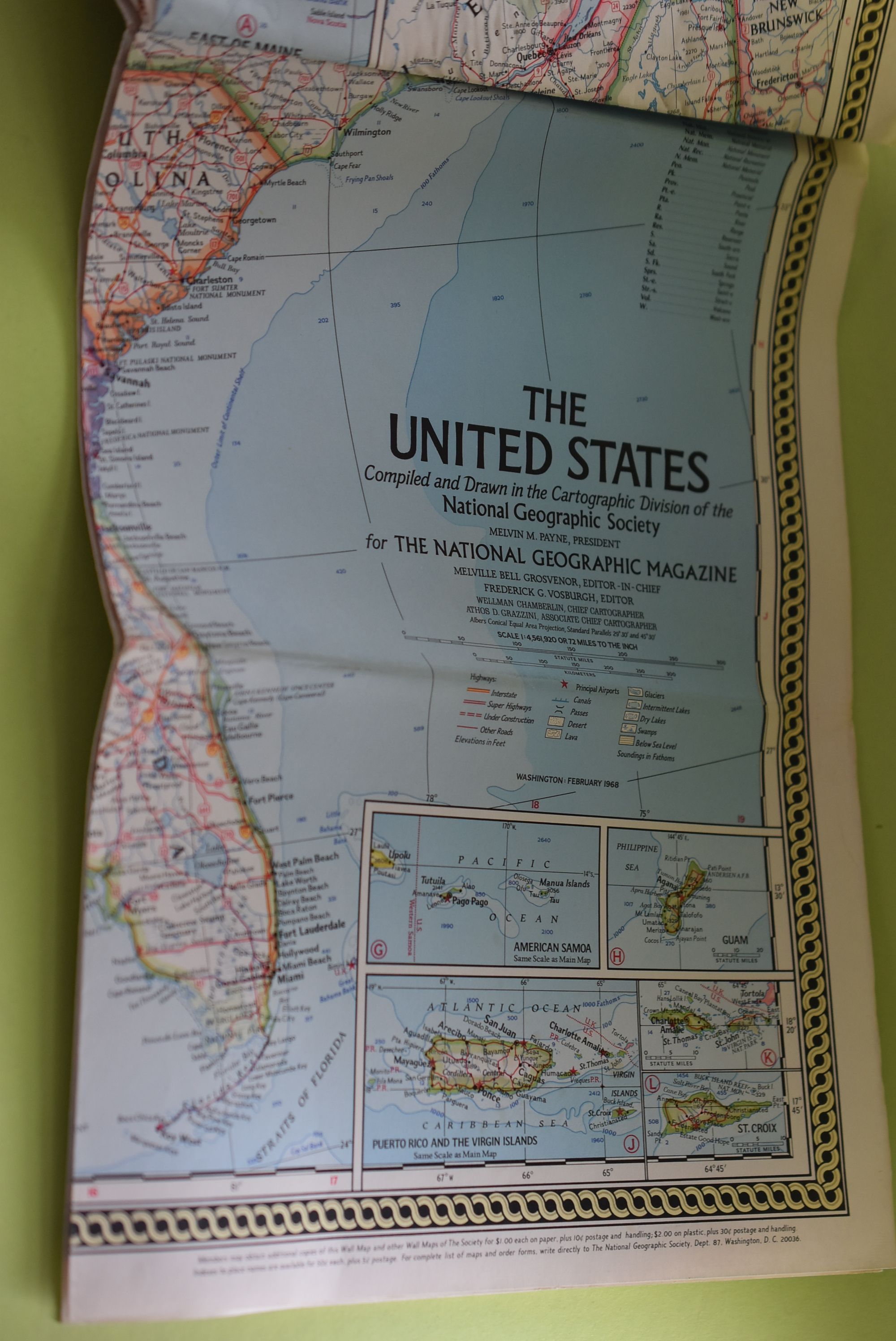The UNITED STATES, map 72 miles: 1 inch compiled and drawn in the ...