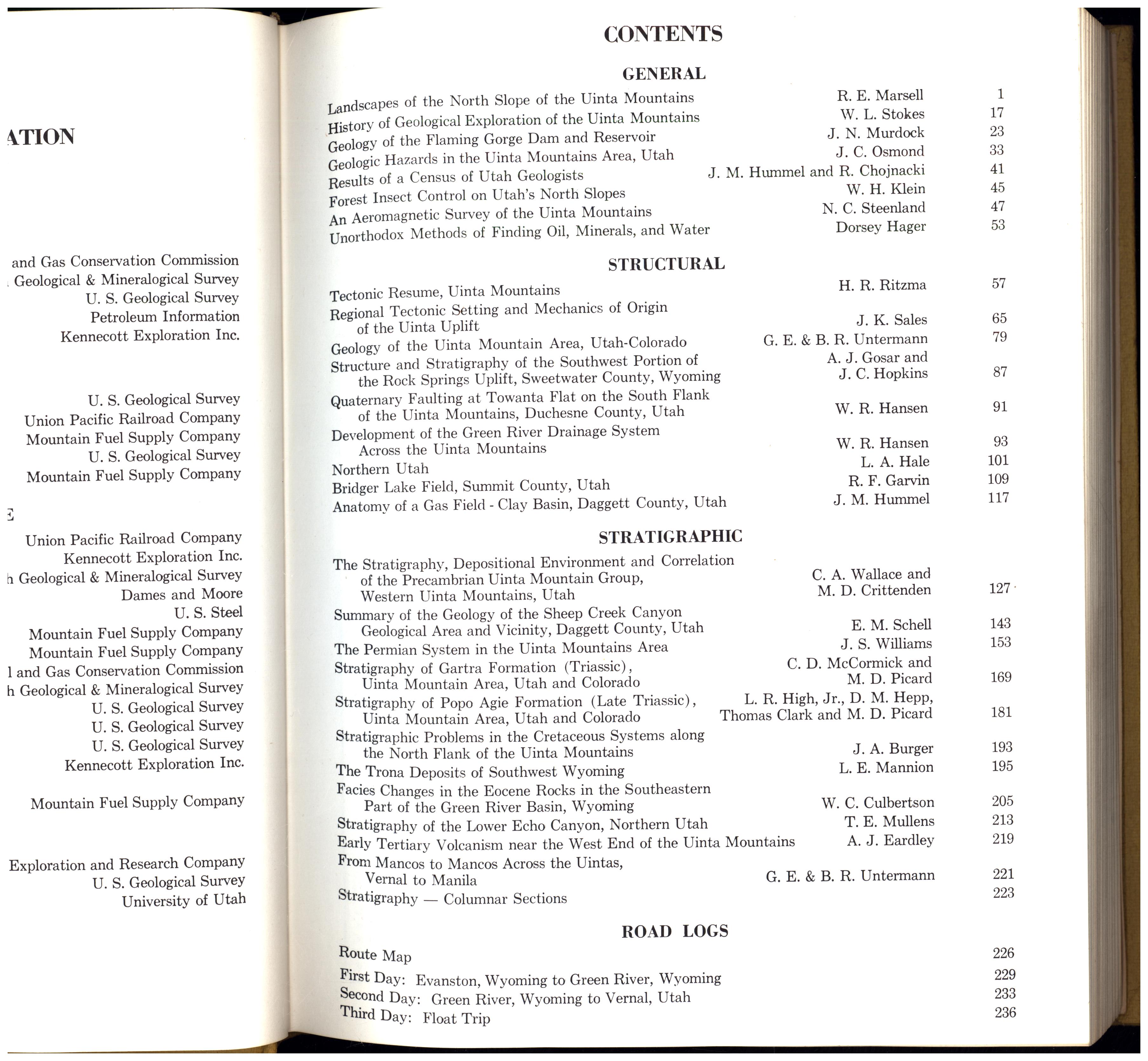 Geologic Guidebook of the Uinta Mountains / Utah's Maverick Range ...