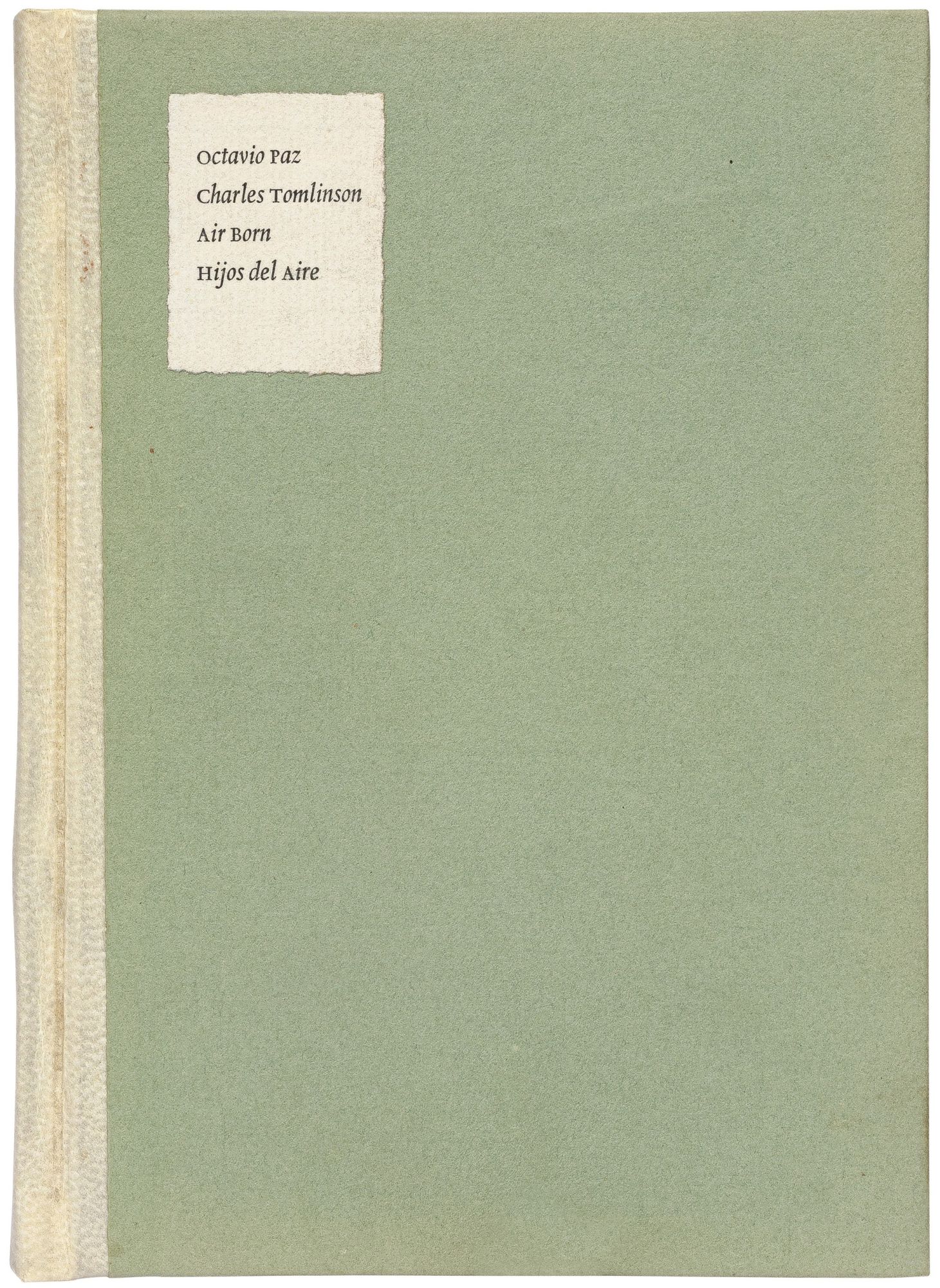 Air Born / Hijos del Aire by PAZ, Octavio and Charles Tomlinson: Fine ...
