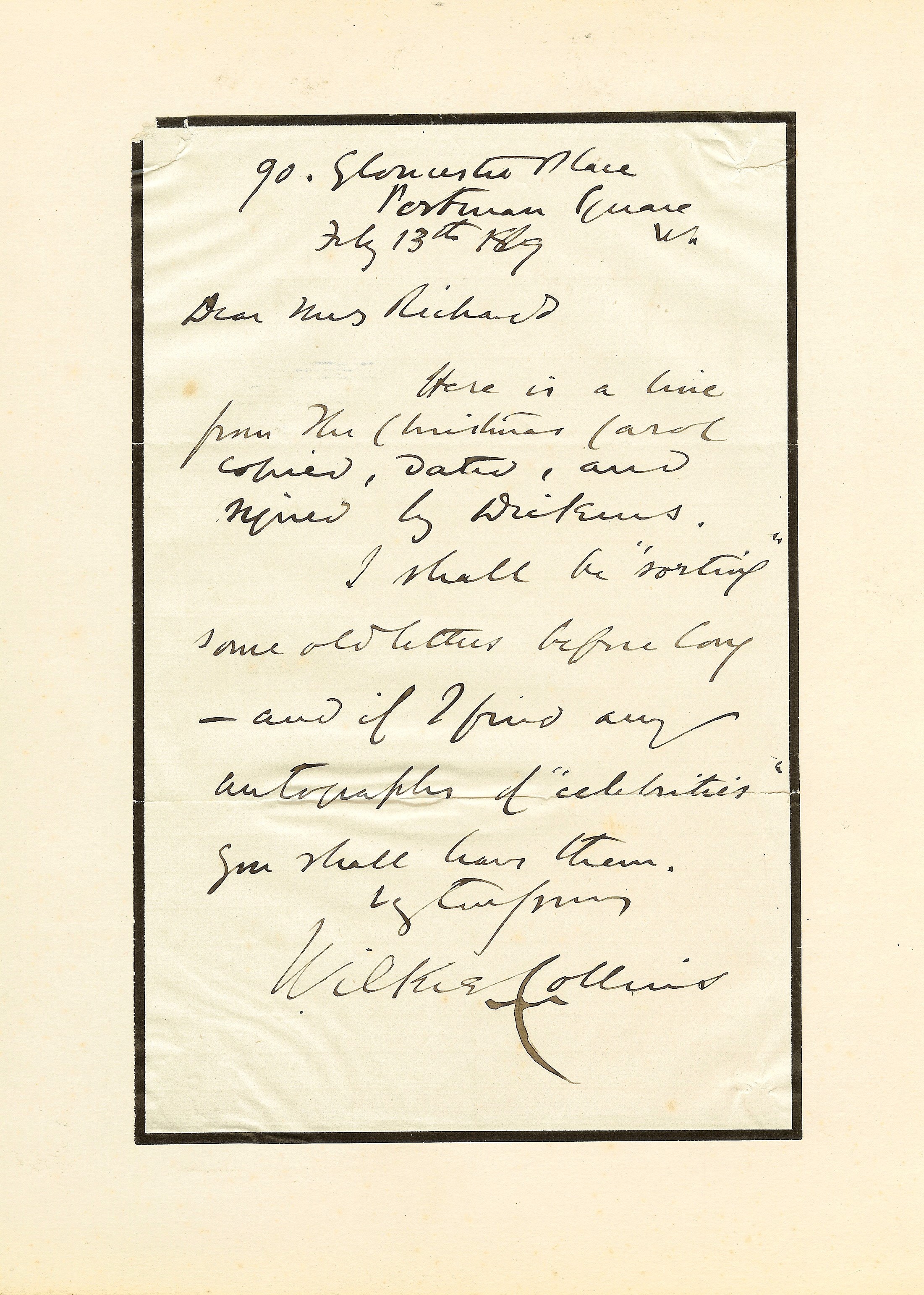 THE HOLY GRAIL FOR ALL CHARLES DICKENS COLLECTORS! ~~ A SIGNED ...