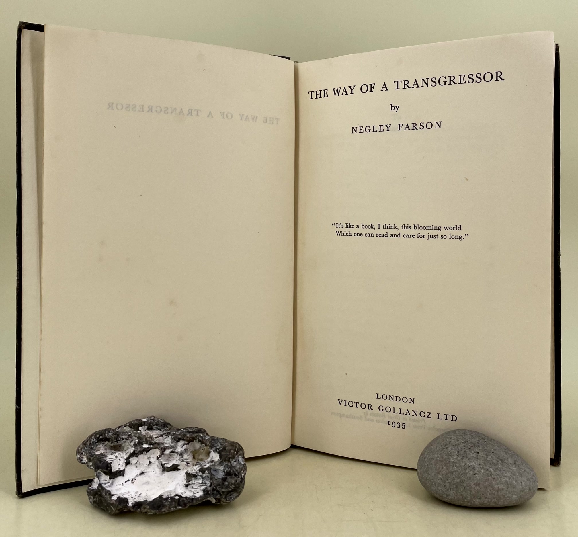 The Way of A Transgressor by Farson, Negley: Good - Hardcover (1935 ...