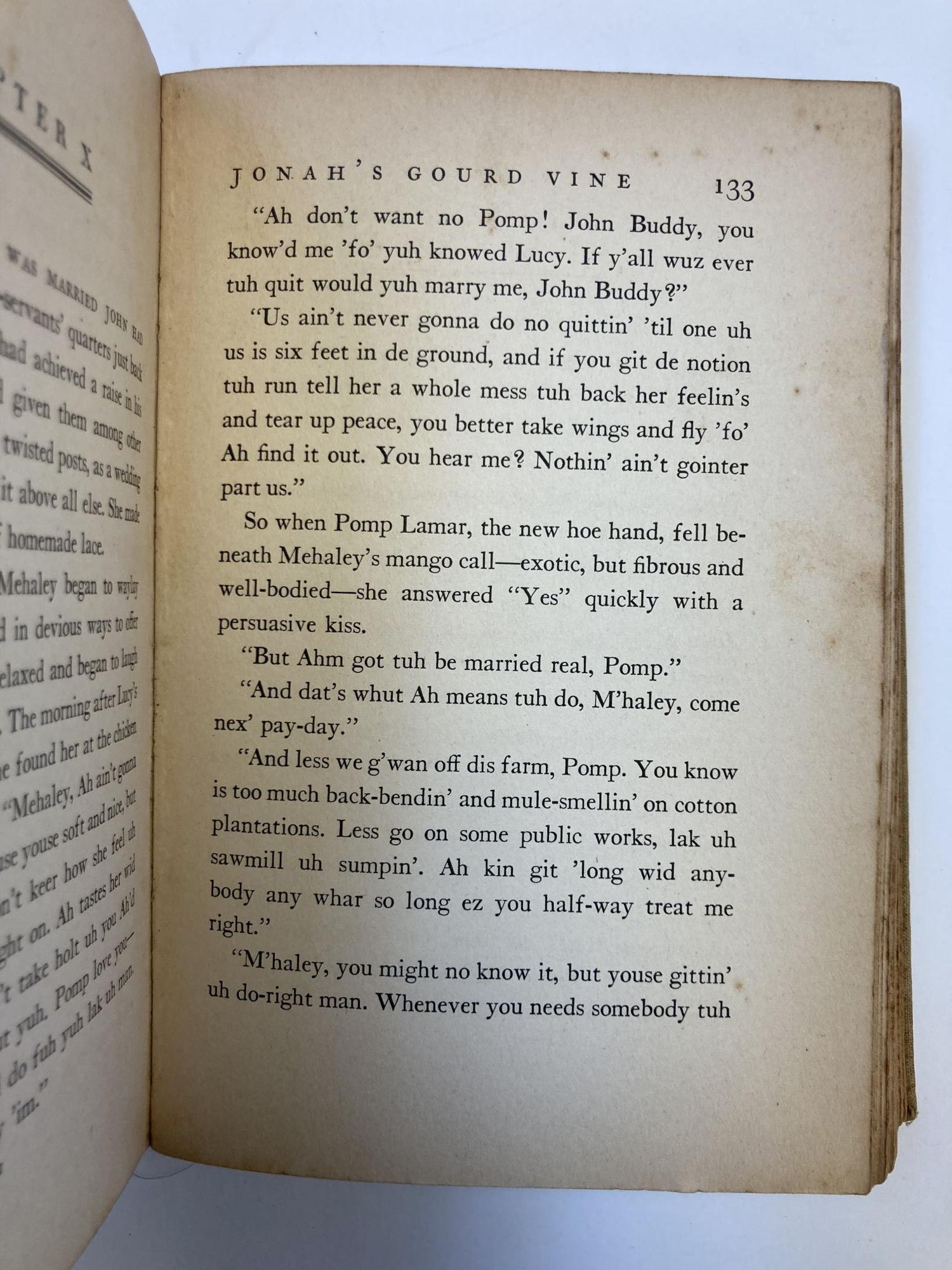 JONAH'S GOURD VINE by Hurston, Zora Neale; Hurst, Fanny [introduction ...