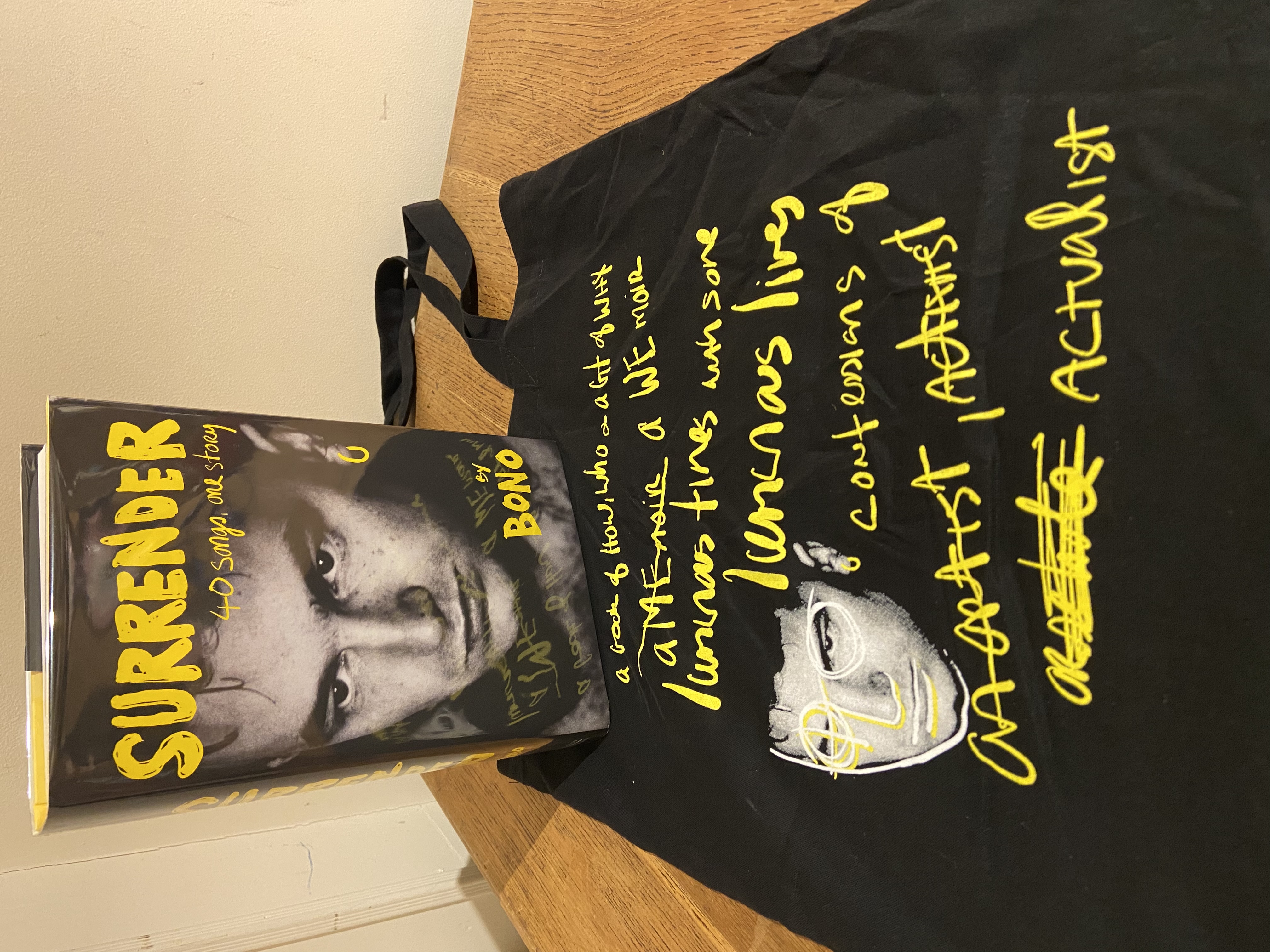 Surrender >>>> A SUPERB SIGNED UK FIRST EDITION HARDBACK + PROMO TOTE BAG & RECEIPT