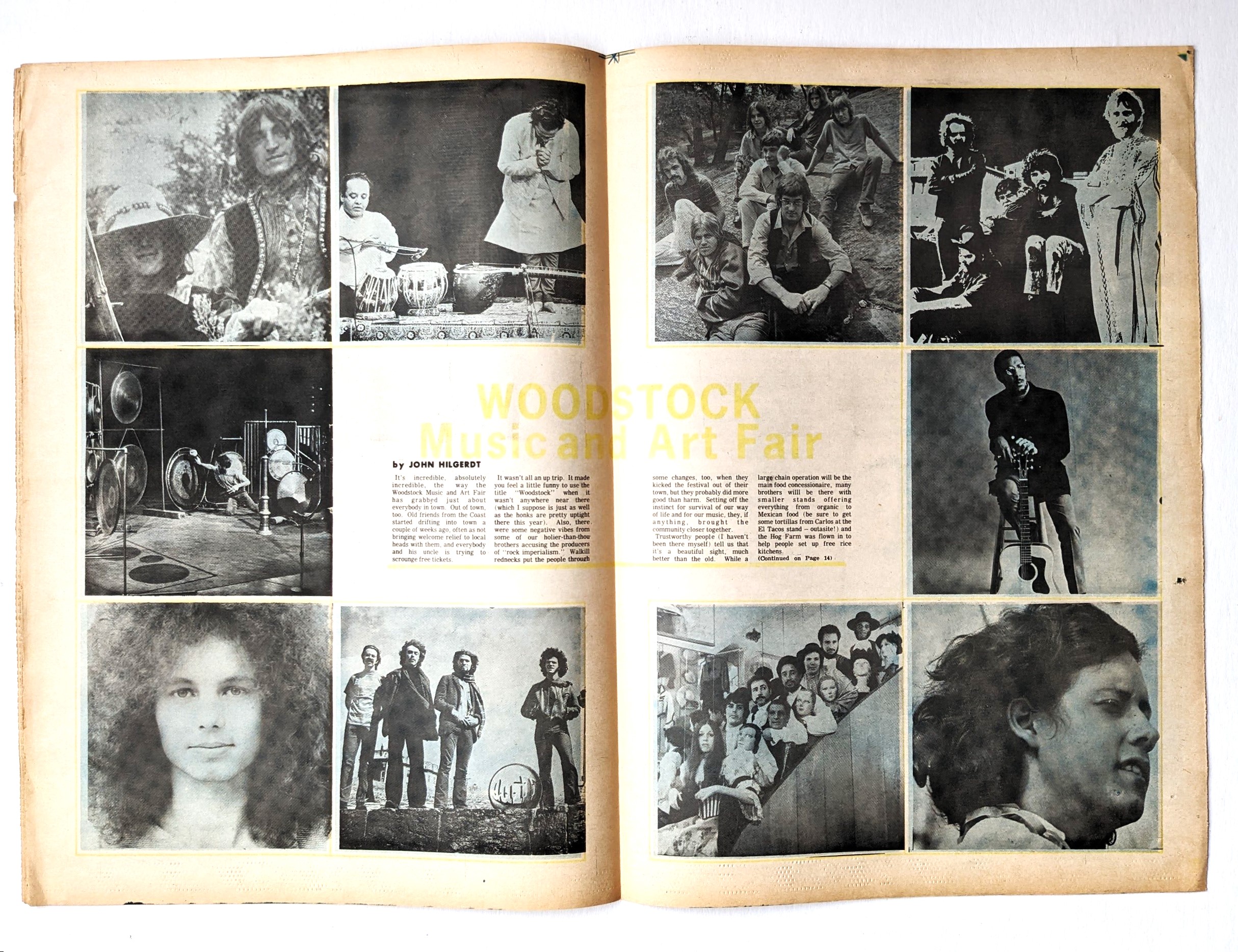 1969 **SIGNED** WOODSTOCK PREVIEW ISSUE of The East Village Other w ...