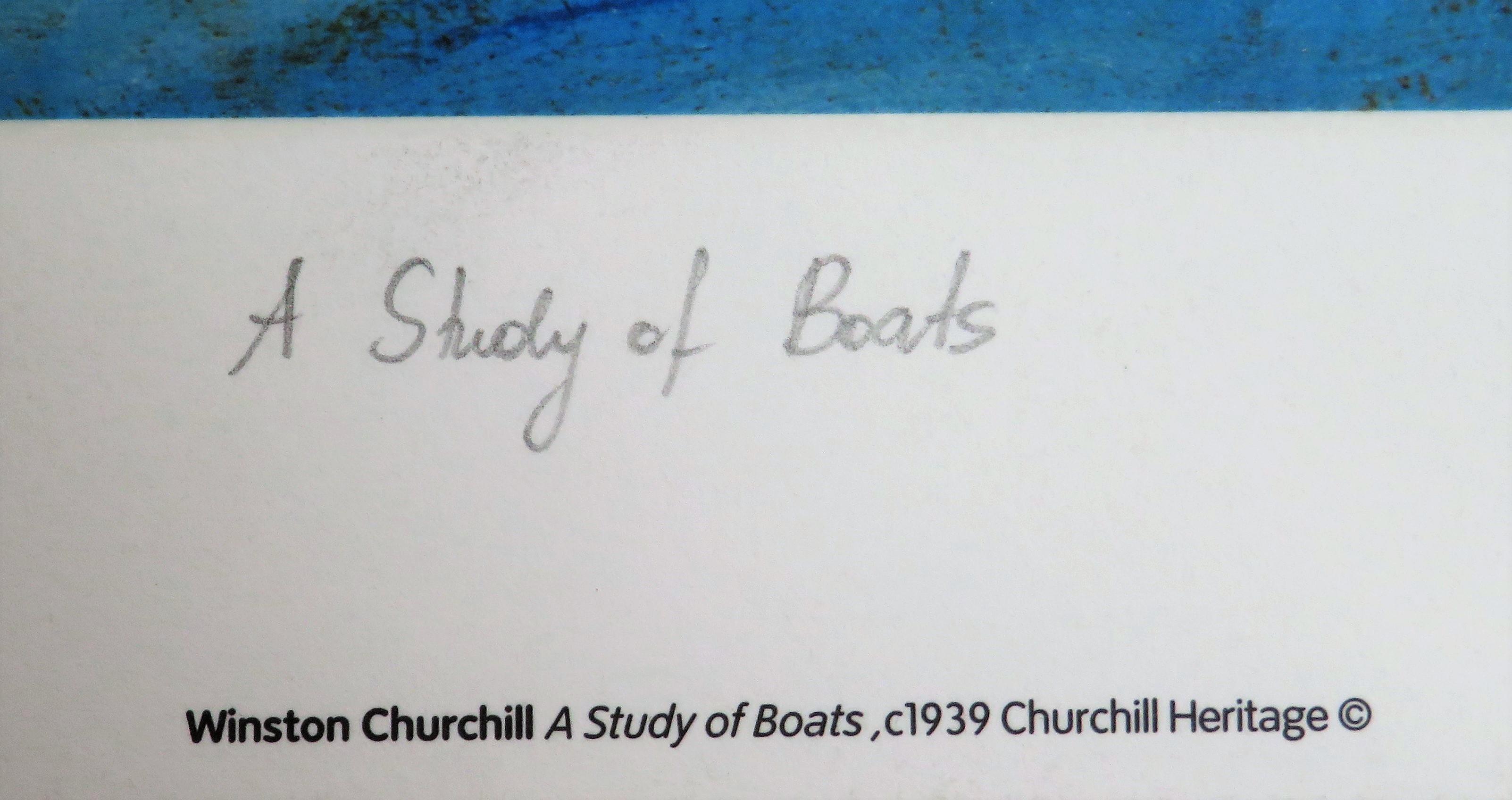 A Study of Boats, a limited and numbered lithograph reproduction of ...