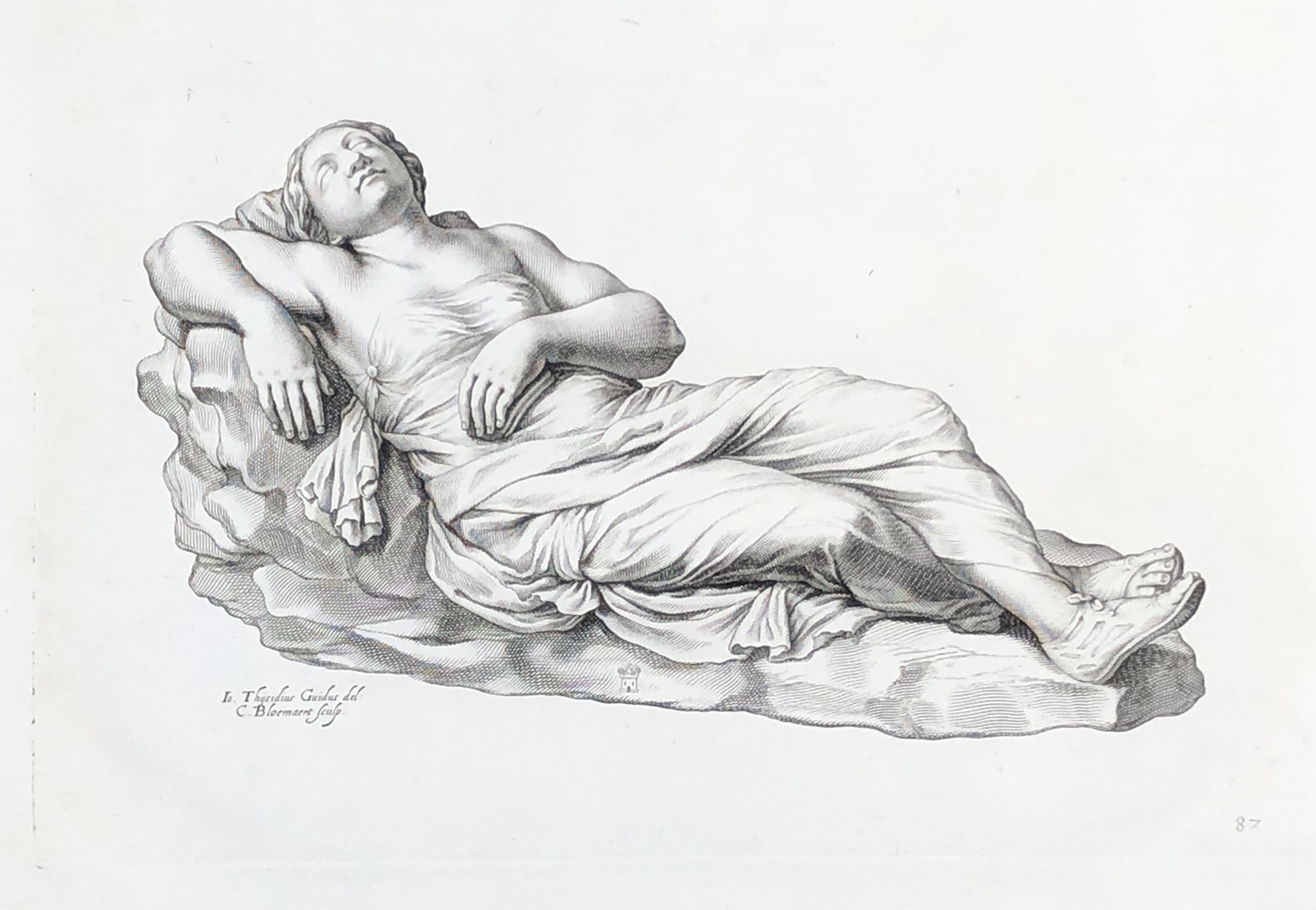 (Statue of a sleeping nymph / Die schlafende Nymphe) - sculpture ...