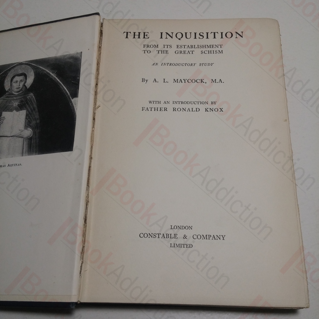 The Inquisition from its Establishment to the Great Schism: An ...