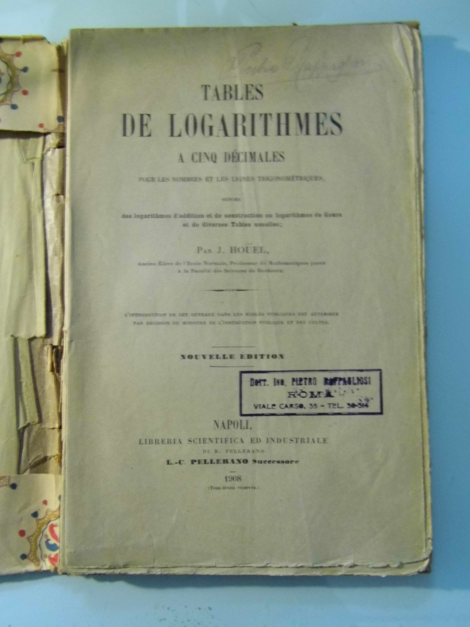TABLES DES LOGARITHMES A CINQ DECIMALES POUR LES NOMBRES ET LES LIGNES ...