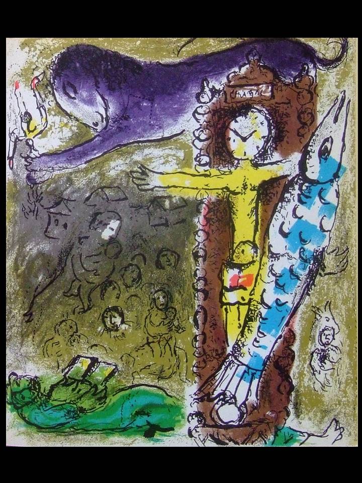 CHAGALL, LE CHRIST A L'HORLOGE, THE CHRIST IN THE CLOCK - 1957 ...