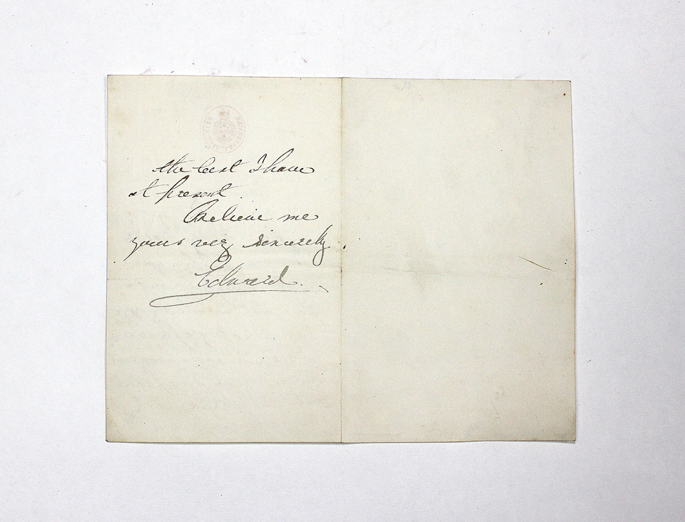 An Original Hand Written University Pitt Club Letter and Signed by ...