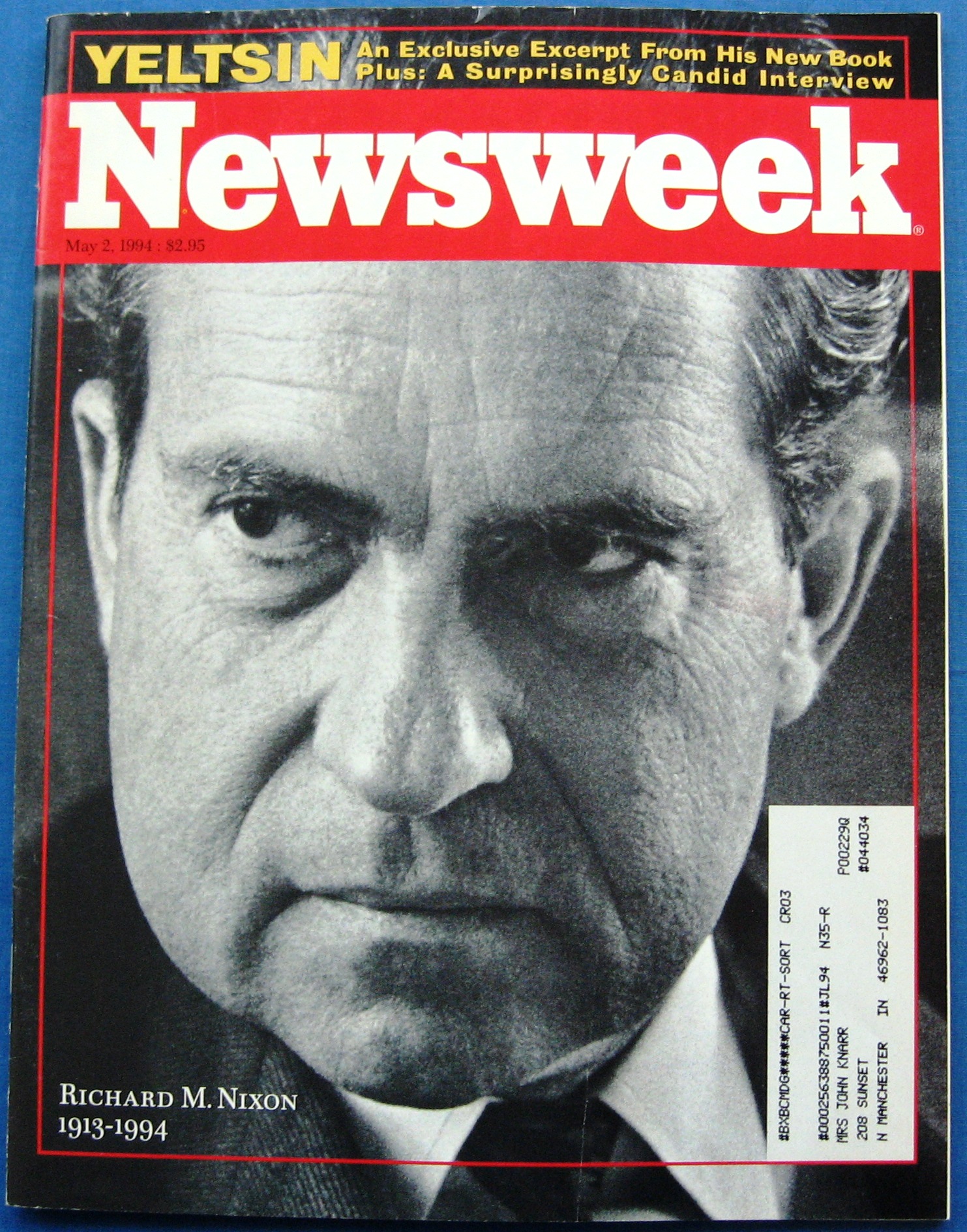 NEWSWEEK May 2 1994 -- RICHARD M. NIXON 1913-1994 cover: (1994) 1st ...