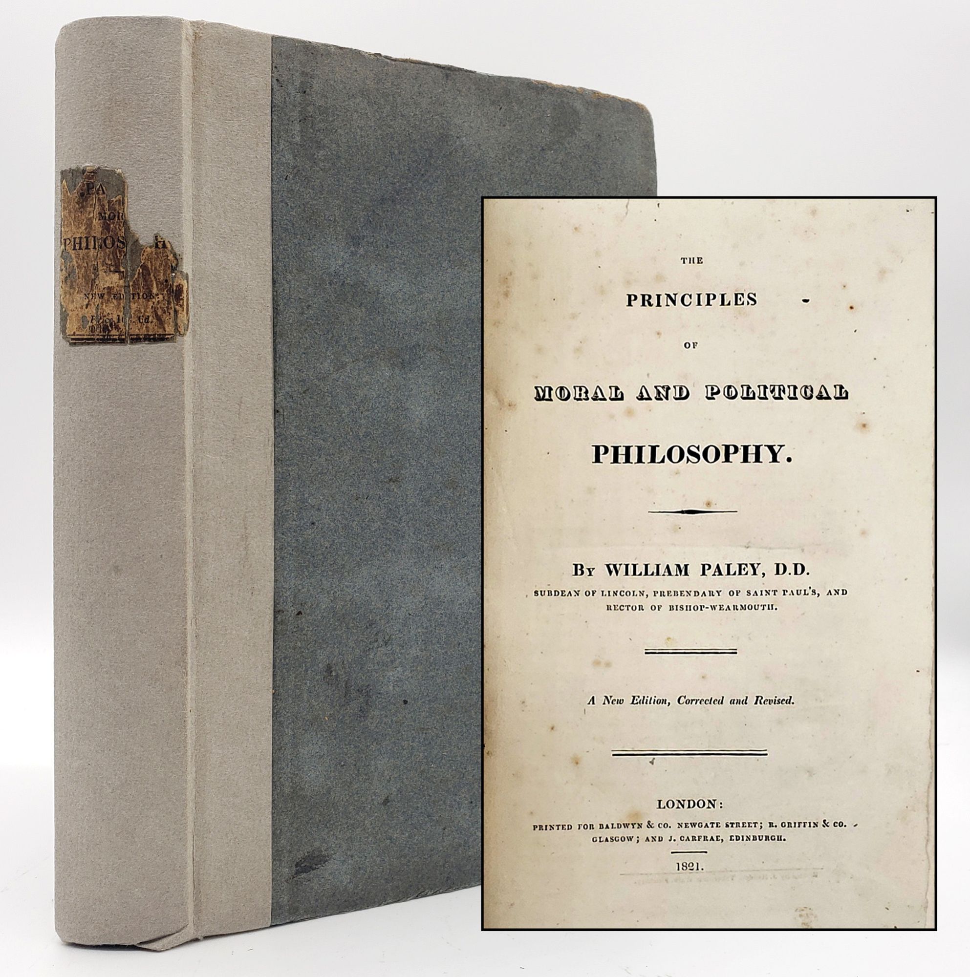 The Principles of Moral and Political Philosophy by Paley, William ...