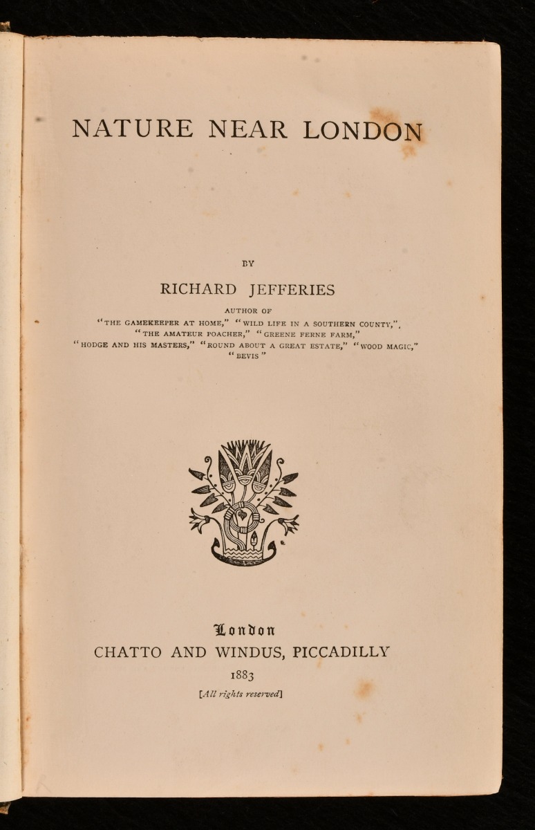 Nature Near London by Richard Jefferies: Good Cloth (1883) First ...