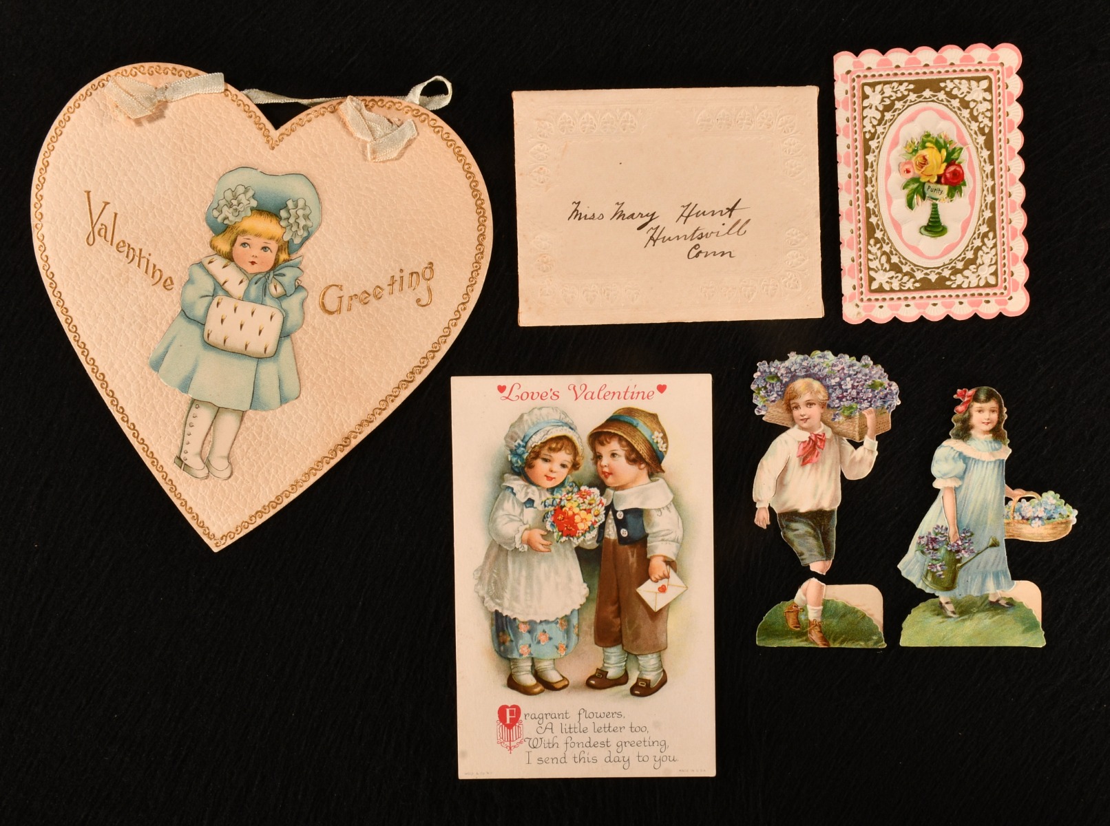 Four Victorian and Edwardian Valentine's Day Cards by None: Very Good ...