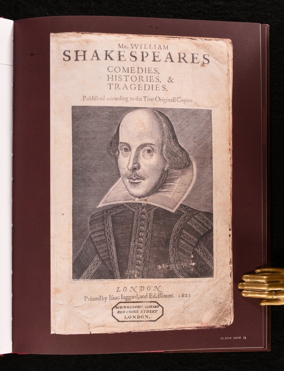 William Shakespeare: The First Folio, 1623. The Dr. Williams's Library ...