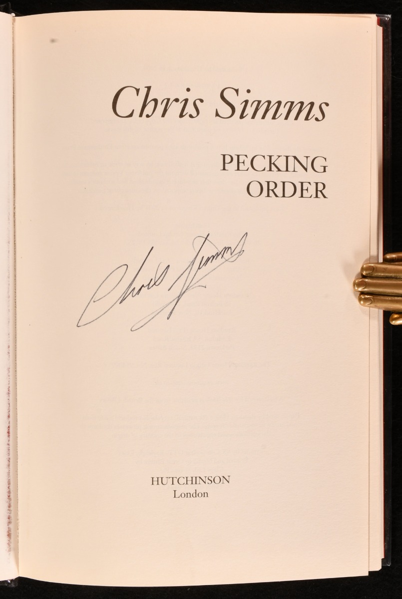 Pecking Order von Chris Simms: Fine Cloth (2004) First edition., signed ...