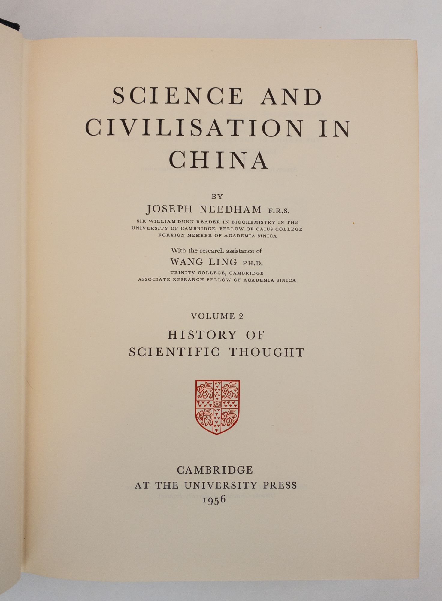 SCIENCE & CIVILISATION IN CHINA [Nine Volumes Only] von Needham, Joseph: Hardcover (1954 ...
