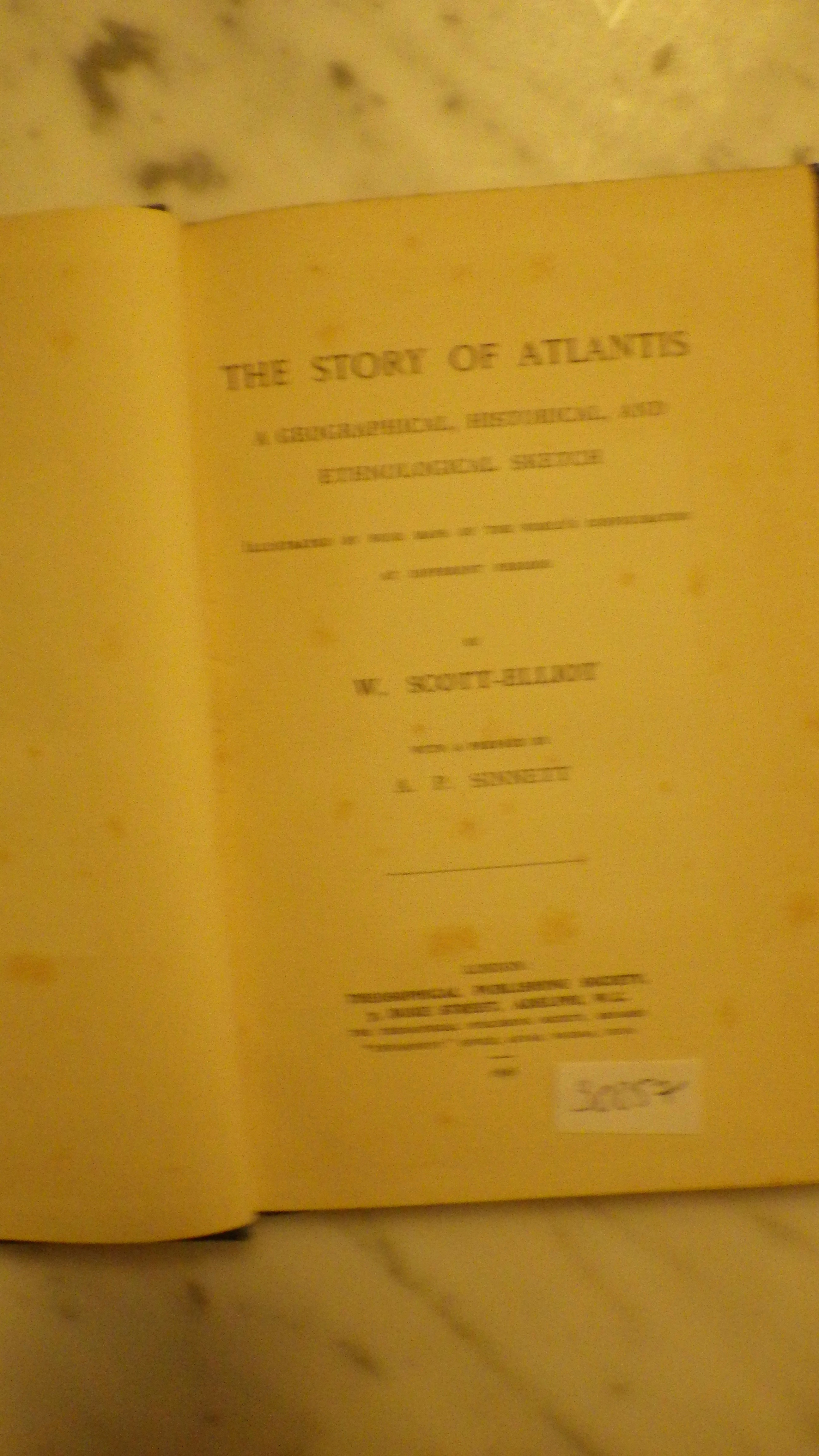 The Story of Atlantis GEOGRAPHICAL Historical & Ethnological Sketch ...