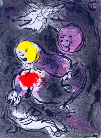 Prophet Daniel mit den Löwen. von CHAGALL, Marc:: Kunst / Grafik ...