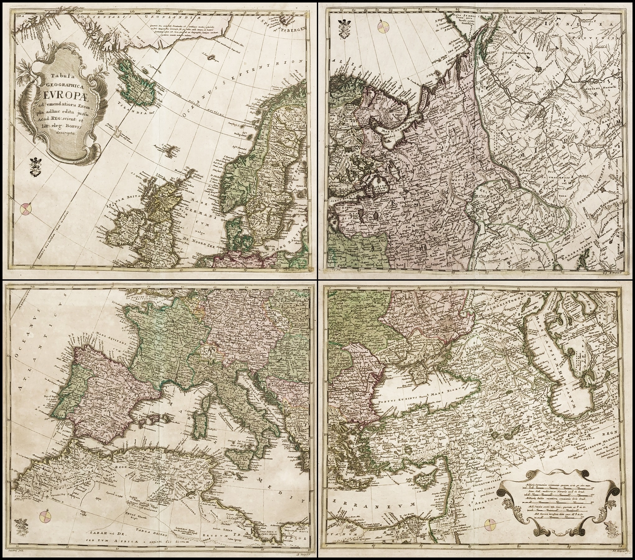 "Tabula Geographica Europae" - Europe / Europa / continent / Kontinent ...
