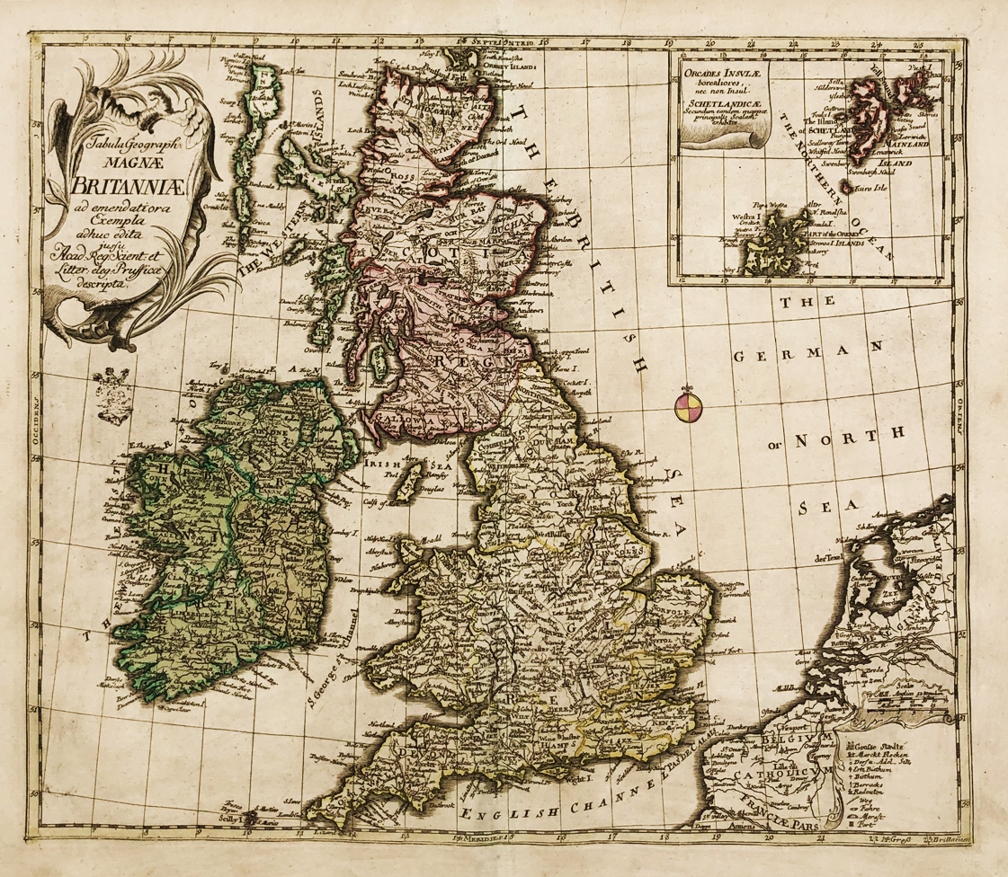 "Tabula Geographica Magnae Britanniae" - British Isles / Great Britain ...