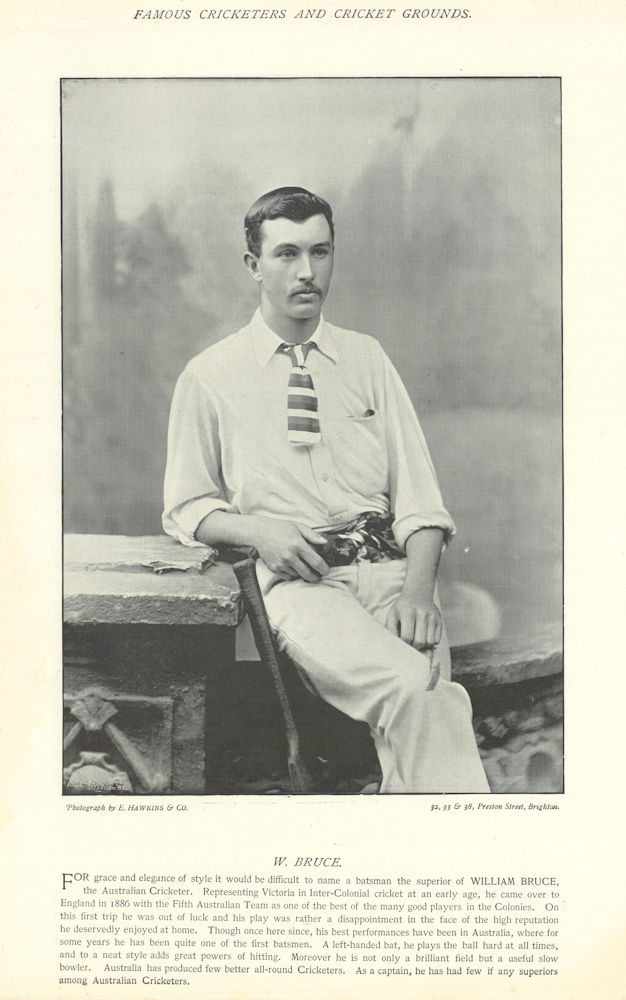 [William Bruce. All-rounder. Australia cricketer] For grace and ...