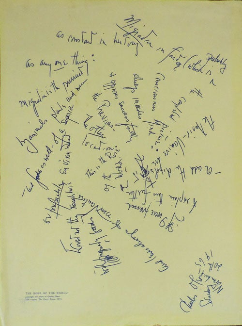 The Rose of the World (Poetry Broadside) by Visual Poetry - Olson ...
