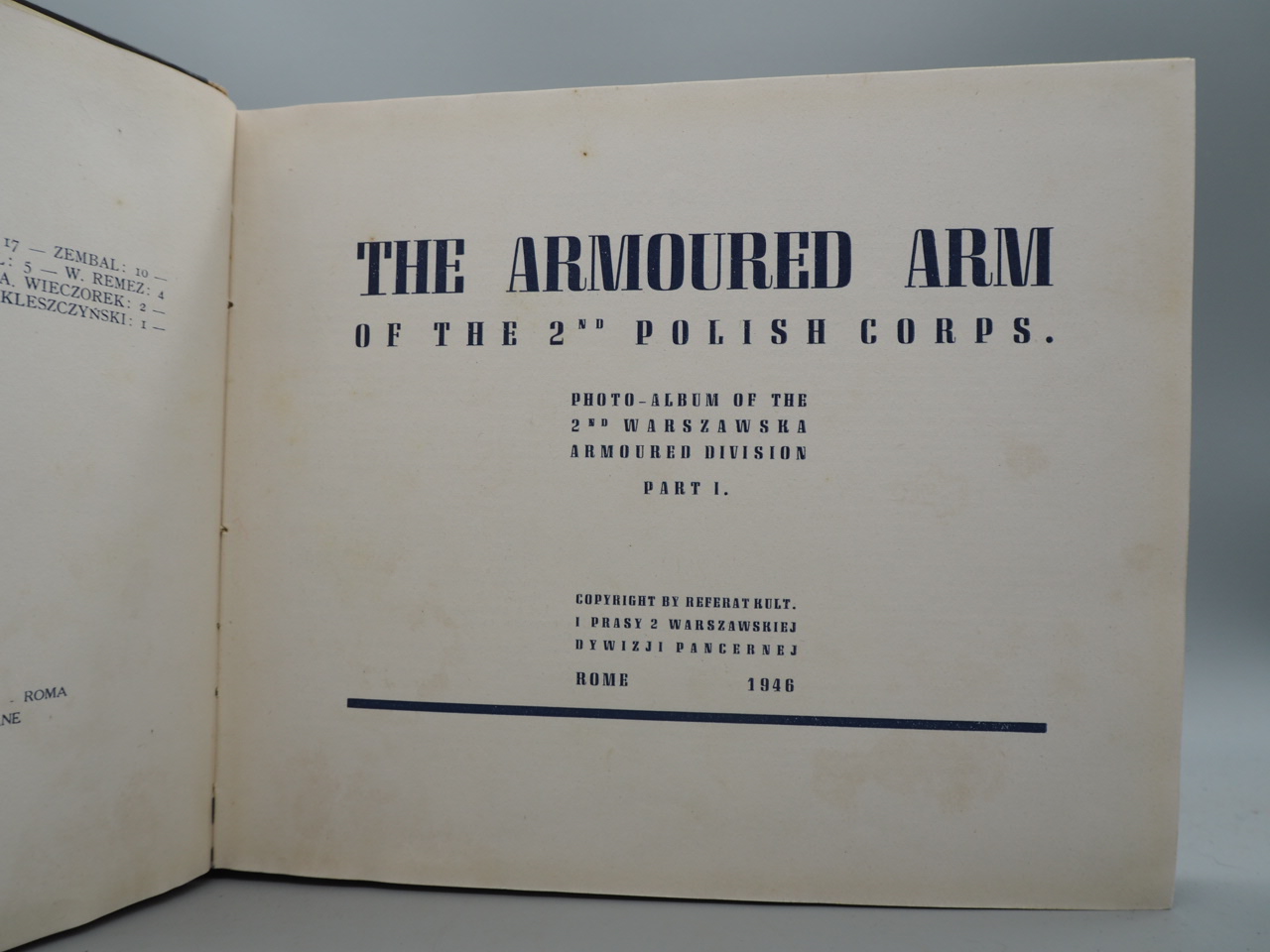 The Armoured Arm of the 2nd Polish Corps. Photo-Album of the 2nd ...