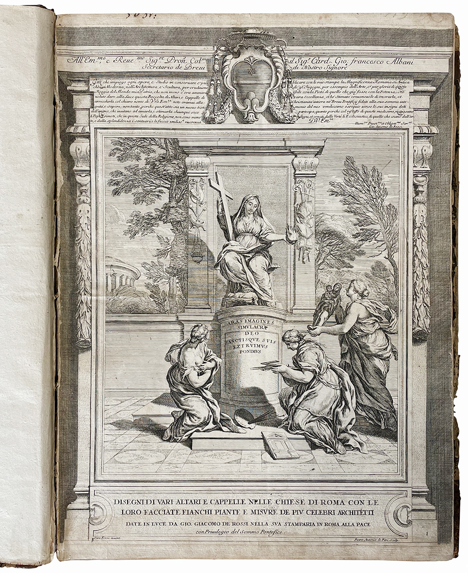 Disegni di vari altari e cappelle nelle chiese di Roma con le loro ...