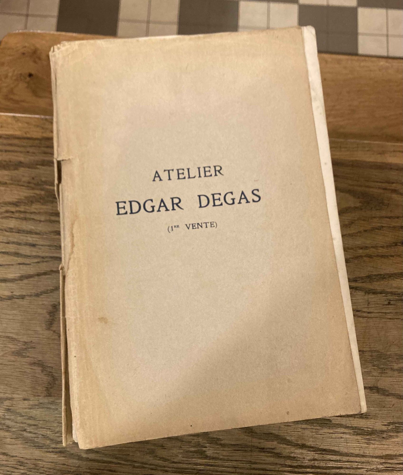 Catalogue des Tableaux, Pastels, et Dessins par Edgar Degas et ...