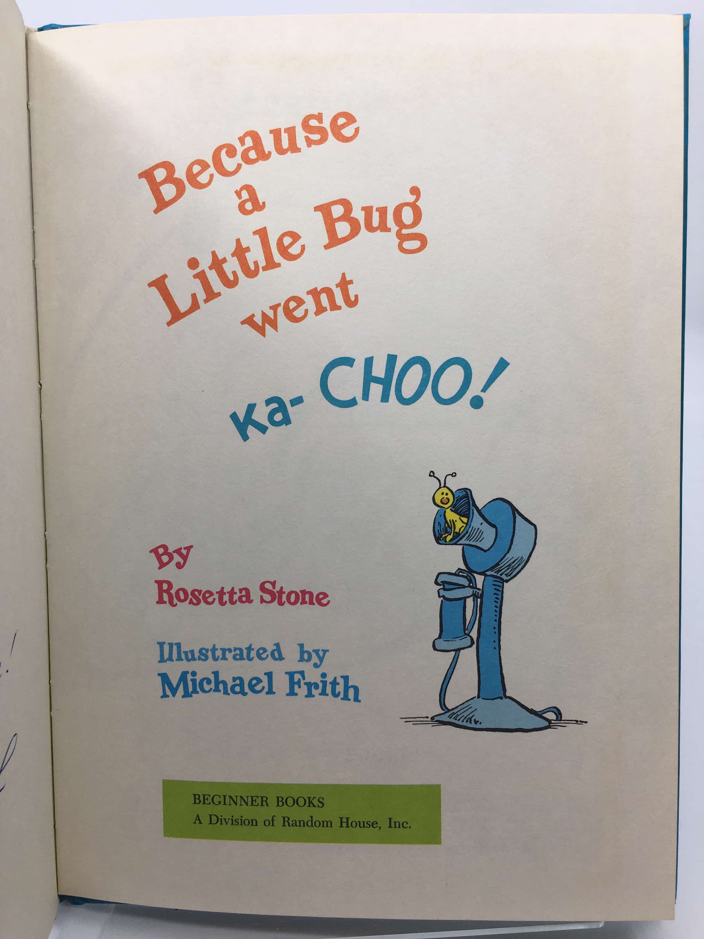 Because a Little Bug Went Ka-Choo by Rosetta Stone: Used - fine ...