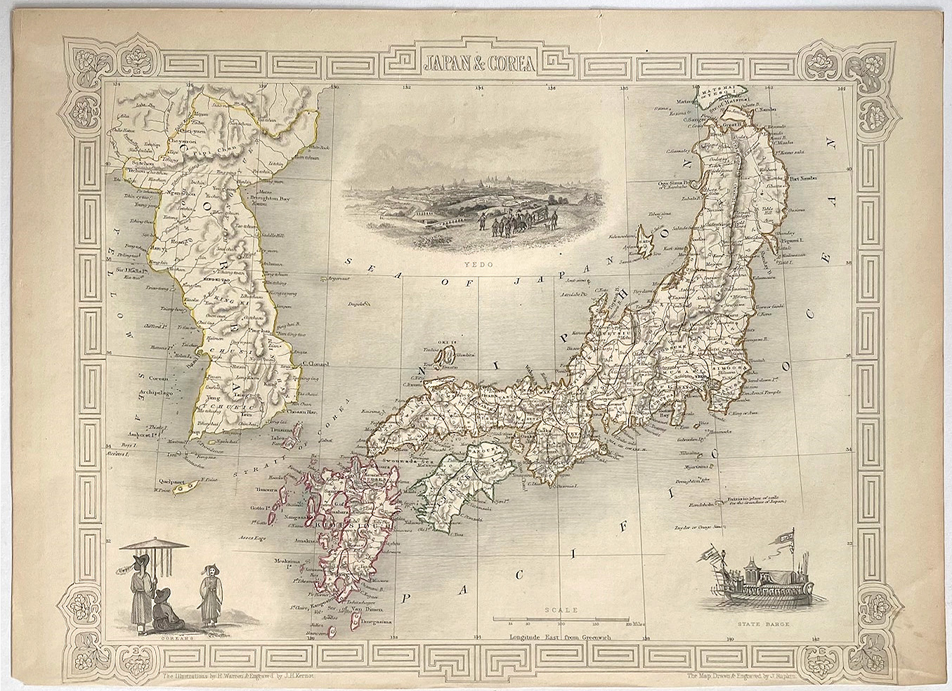 Antique Map - Japan & Corea by TALLIS, John: (1851) 1st Edition Map ...