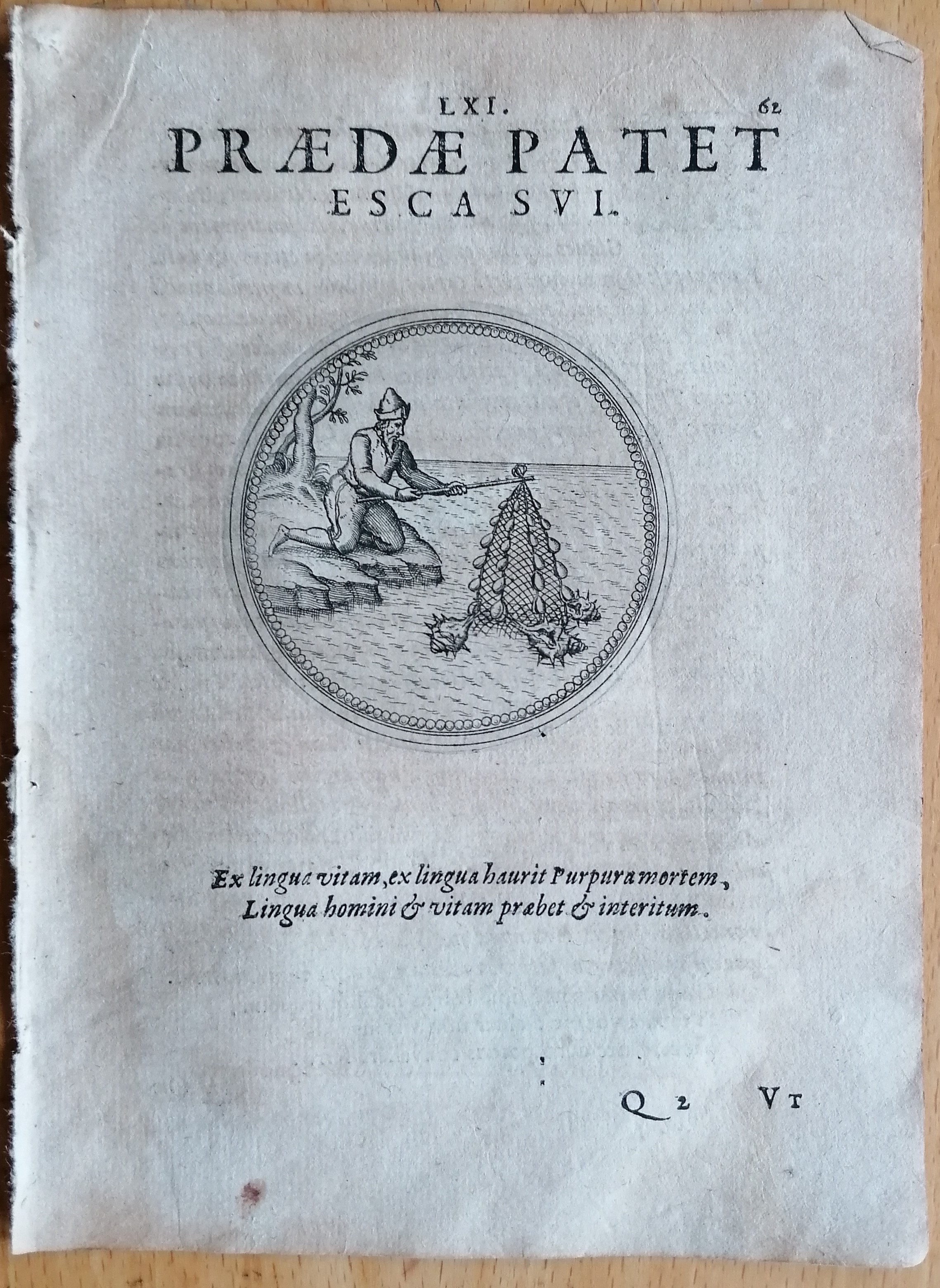 Camerarius Praedae patet esca sui Shell Emblem Emblemata - 1696: (1696 ...