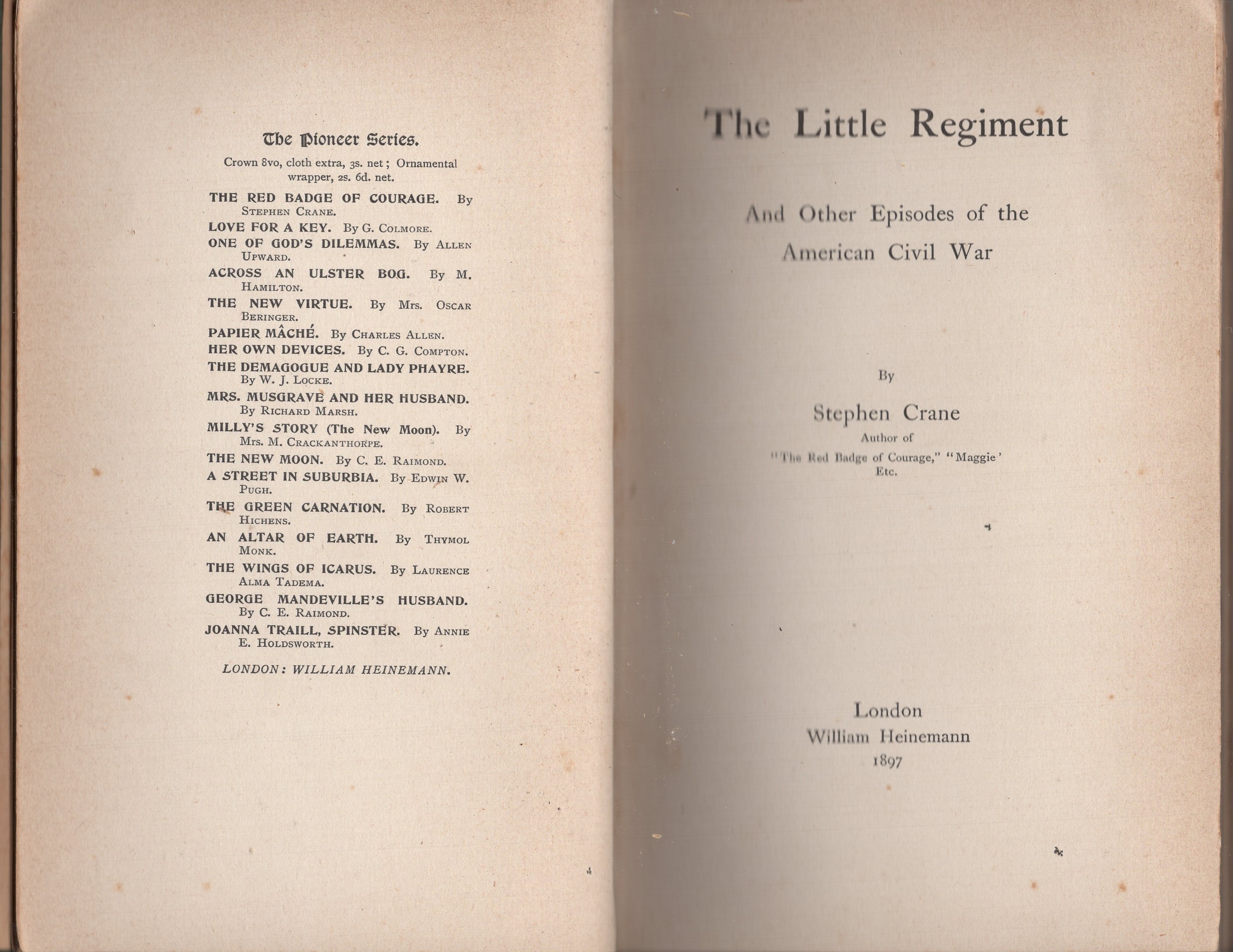 The Little Regiment and Other Episodes of the American Civil War ...