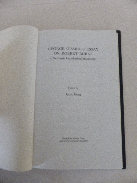 George Gissing's Essay on Robert Burns A Previously Unpublished ...