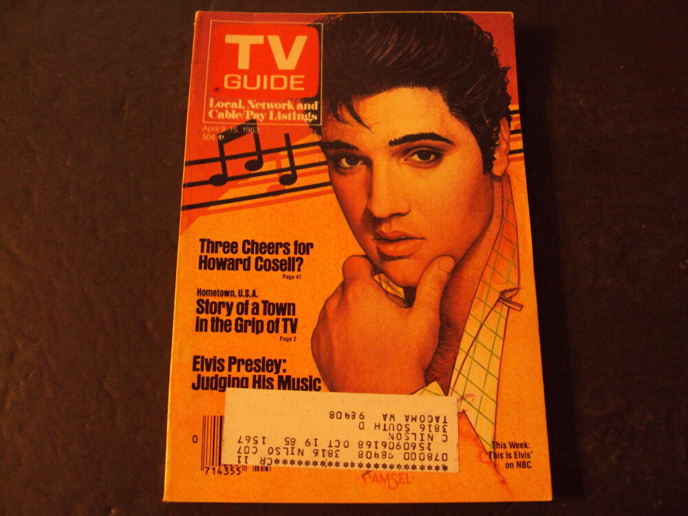 TV Guide Ape 9-15 1983 Elvis Presley, Howard Cosell: (1983) Magazine ...