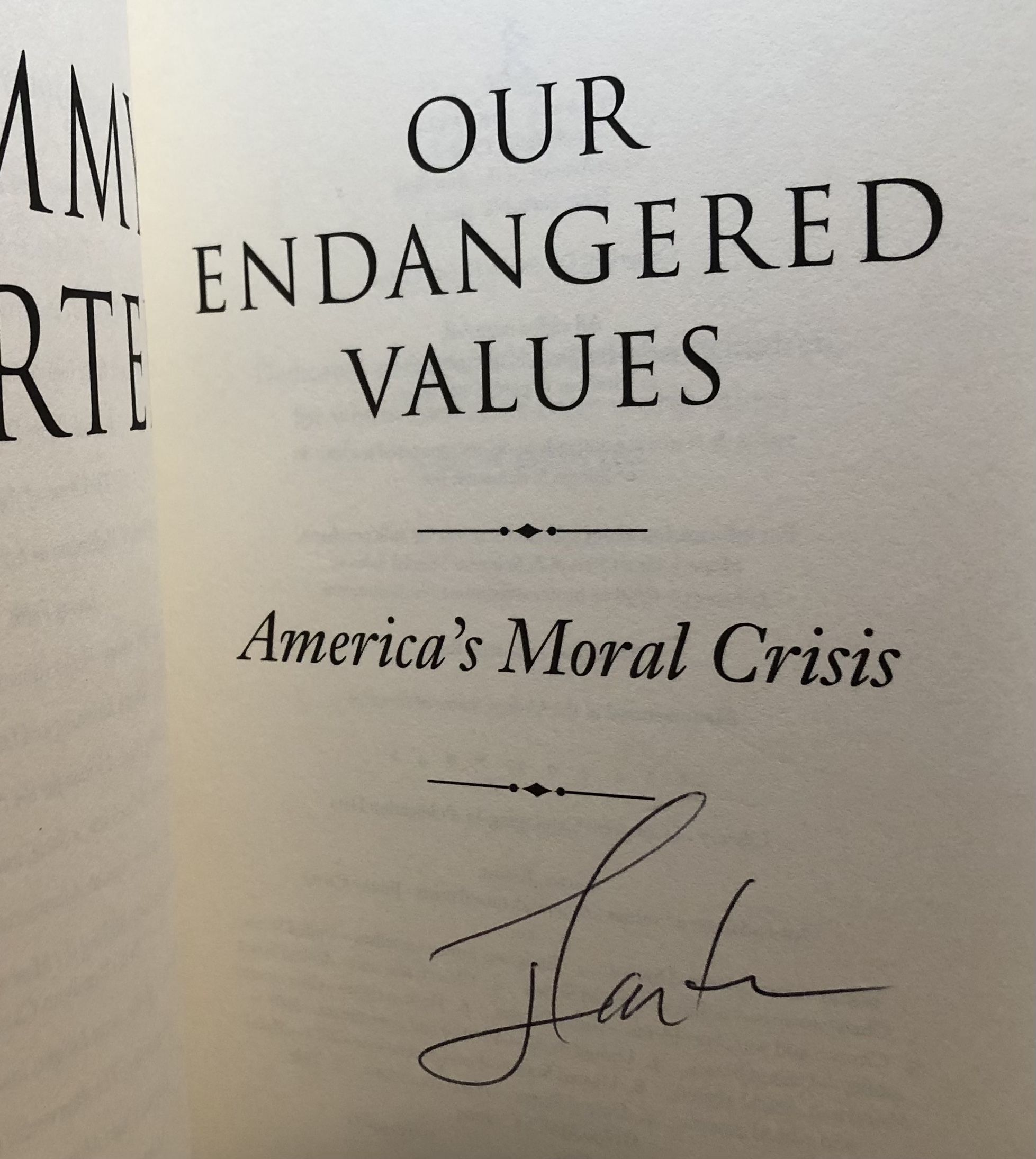 Our Endangered Values by Carter, Jimmy: Very Good Hardcover (2005) 1st ...