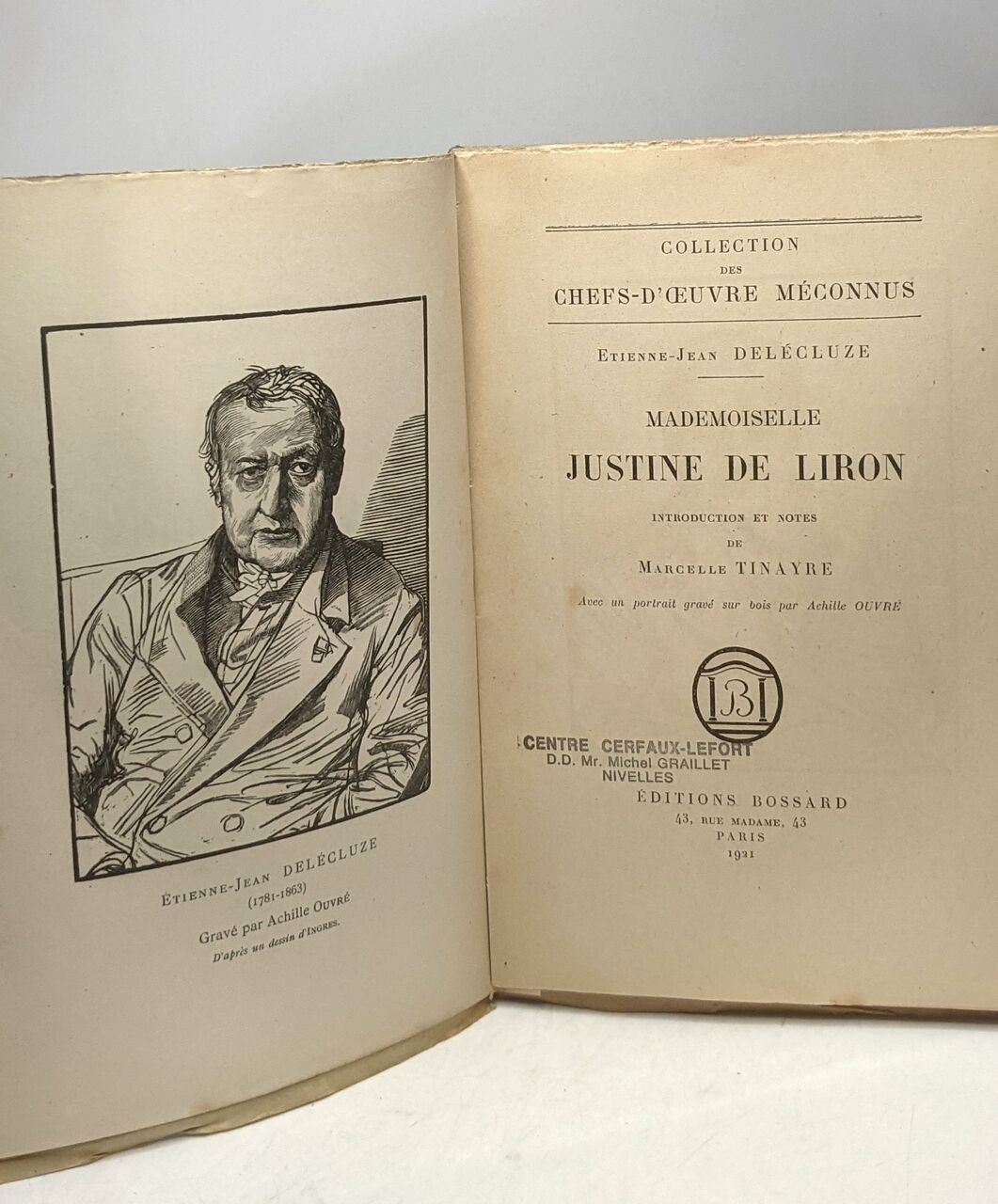 Mademoiselle Justine De Liron Introdcution Et Notes De Marcelle
