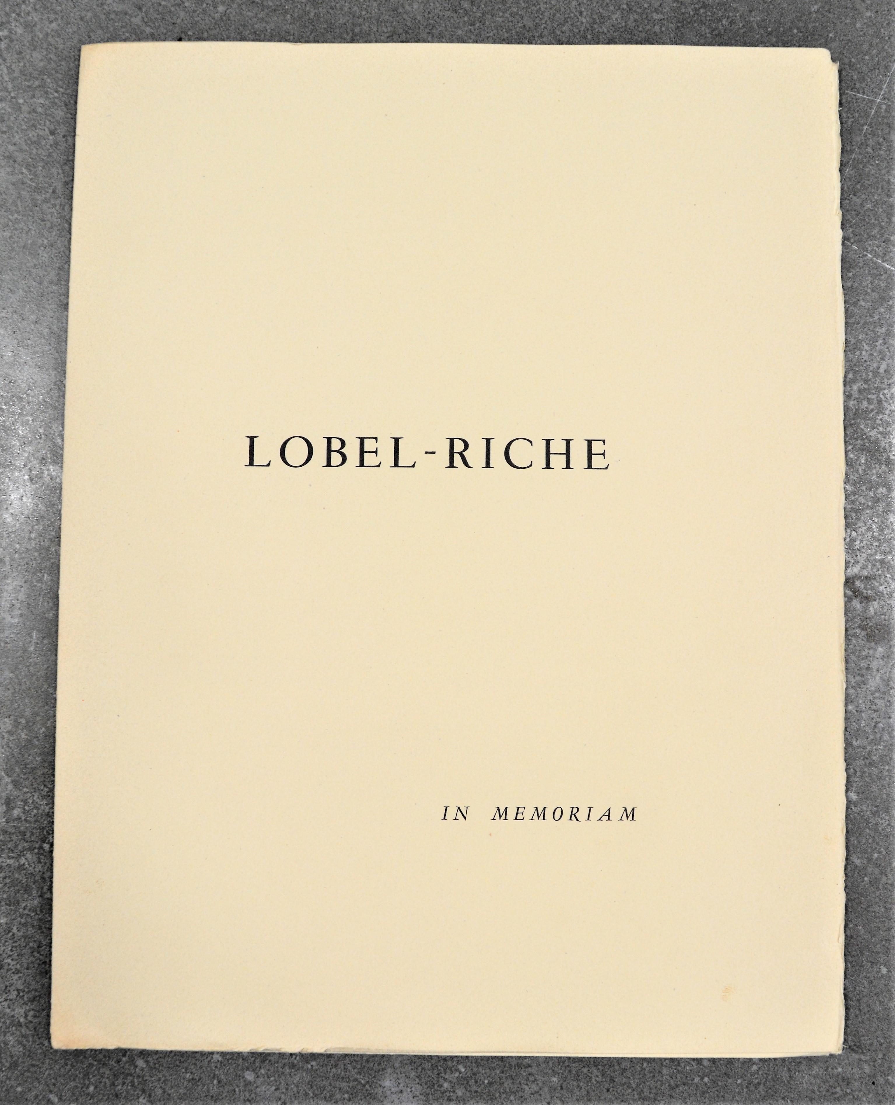 Lobel - Riche In Memoriam by Margerit, Robert: (1950) Art / Print ...